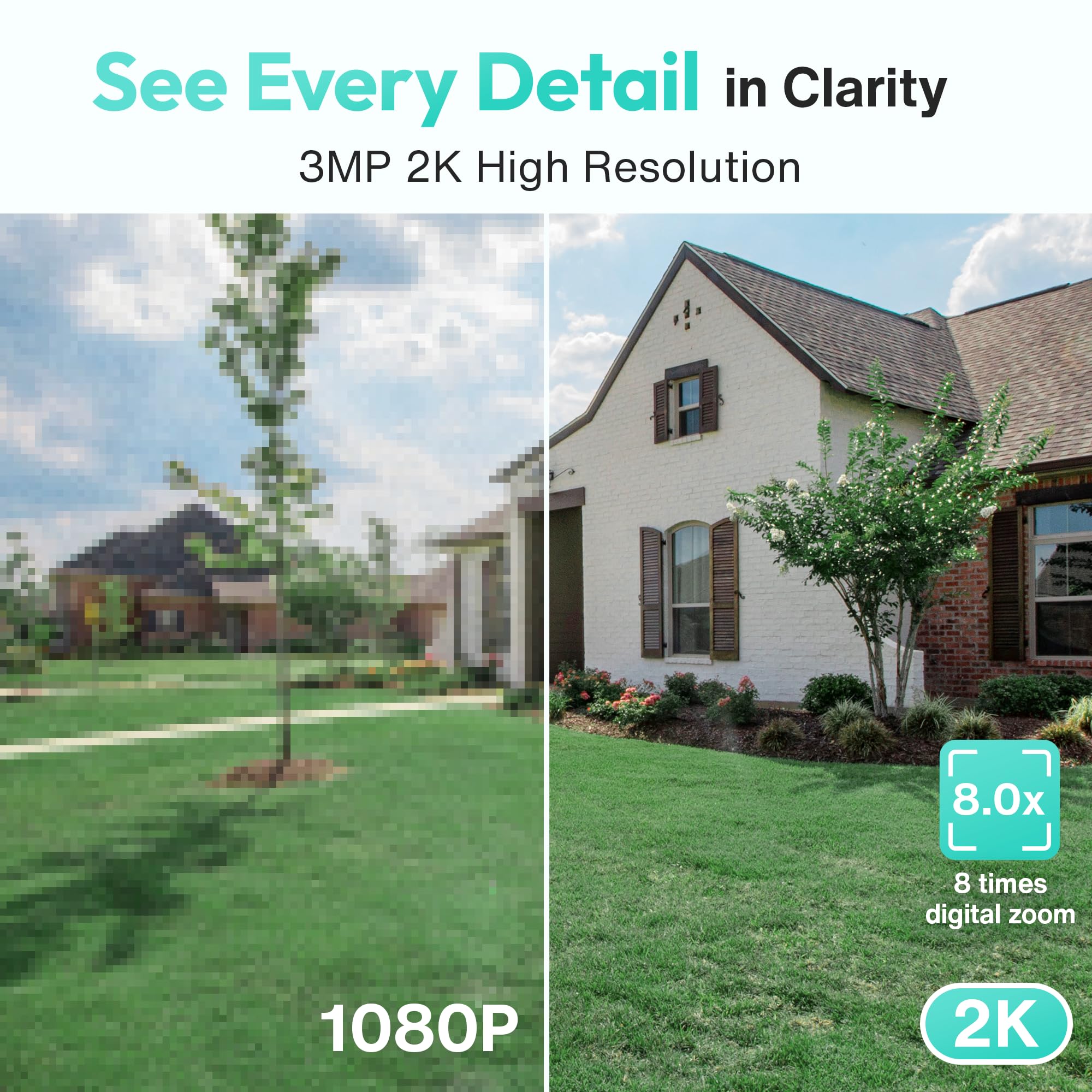 Snapklik.com : BOTSLAB Outdoor Security Camera Wireless, 2K Pan Tilt Camera