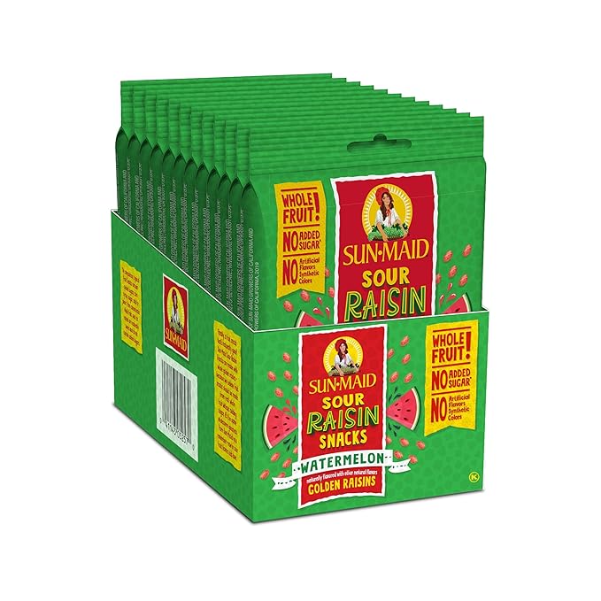 Amazon.com: Sun-Maid Watermelon Sour Raisins, 1.5 OZ, 12 CT : Grocery ...