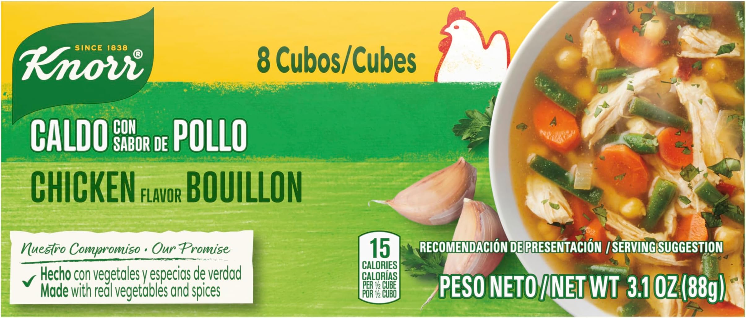 Amazon.com : Knorr Bouillon Cubes, Shrimp 3.1 oz - 8 Boxes With 8 Cubes ...