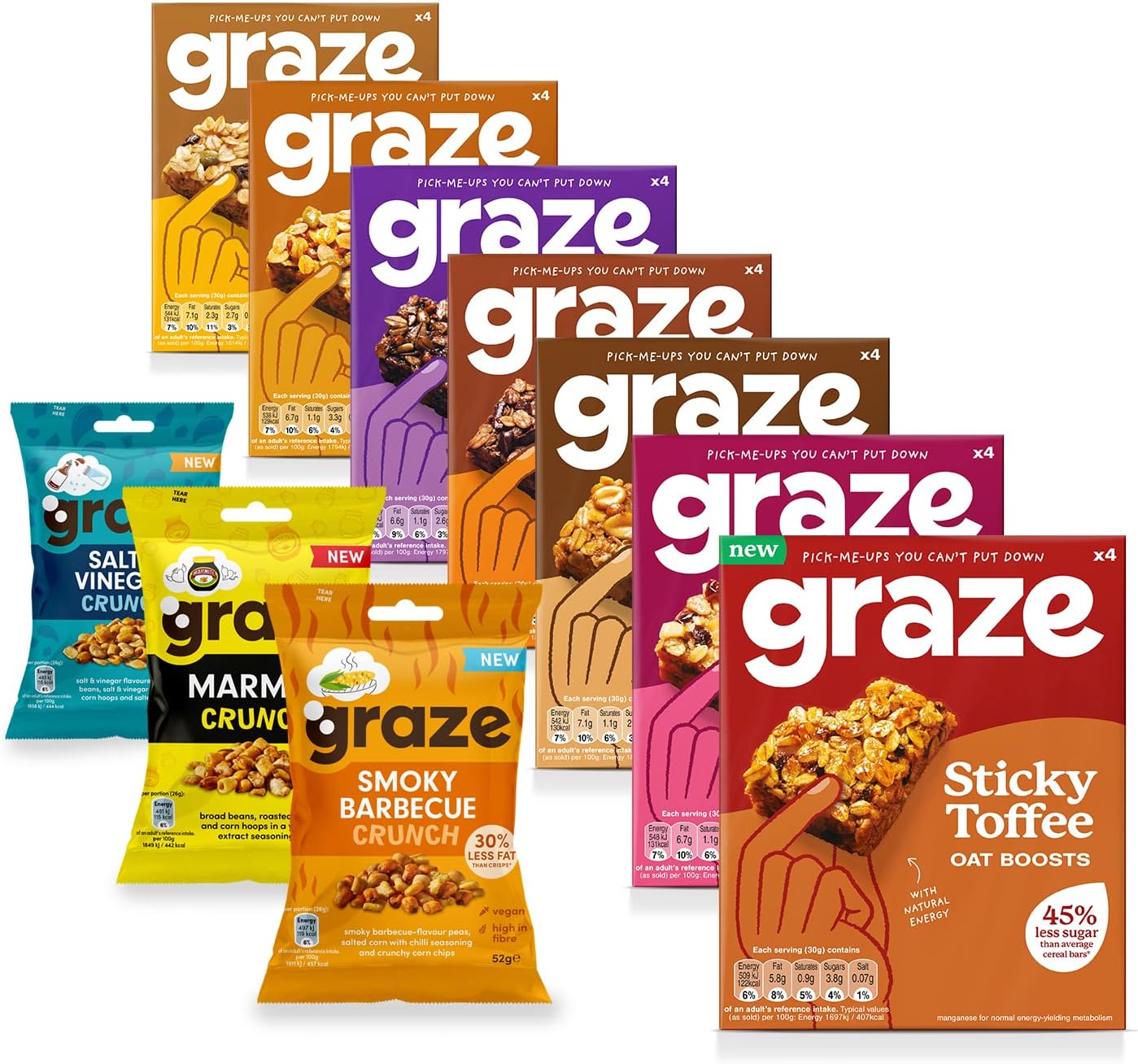 Graze - Sweets & Crisps Snacks Selection - Snack Bars variety box ...
