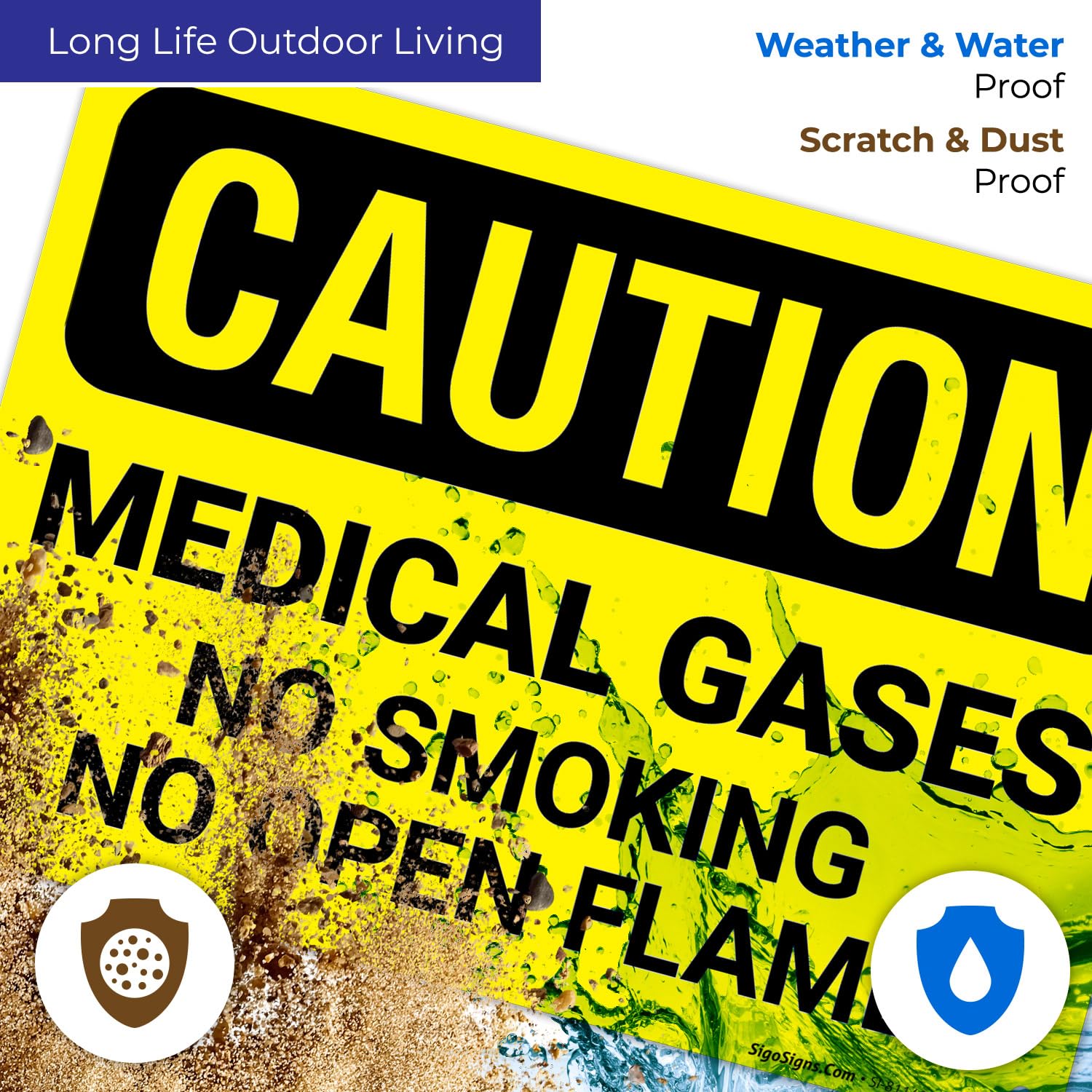Sign Caution Medical Gases OSHA Sign CAUTION Medical Gases No