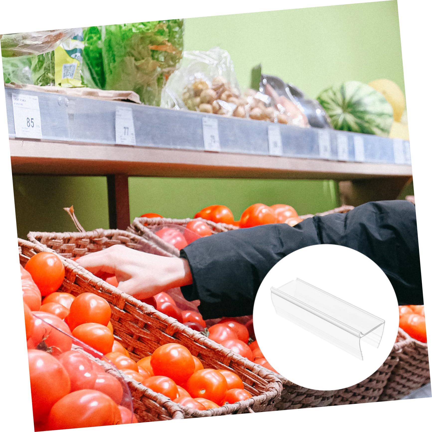 5 pk Label Slot Display Shelves Labels Emblems Sign Display Holder ...