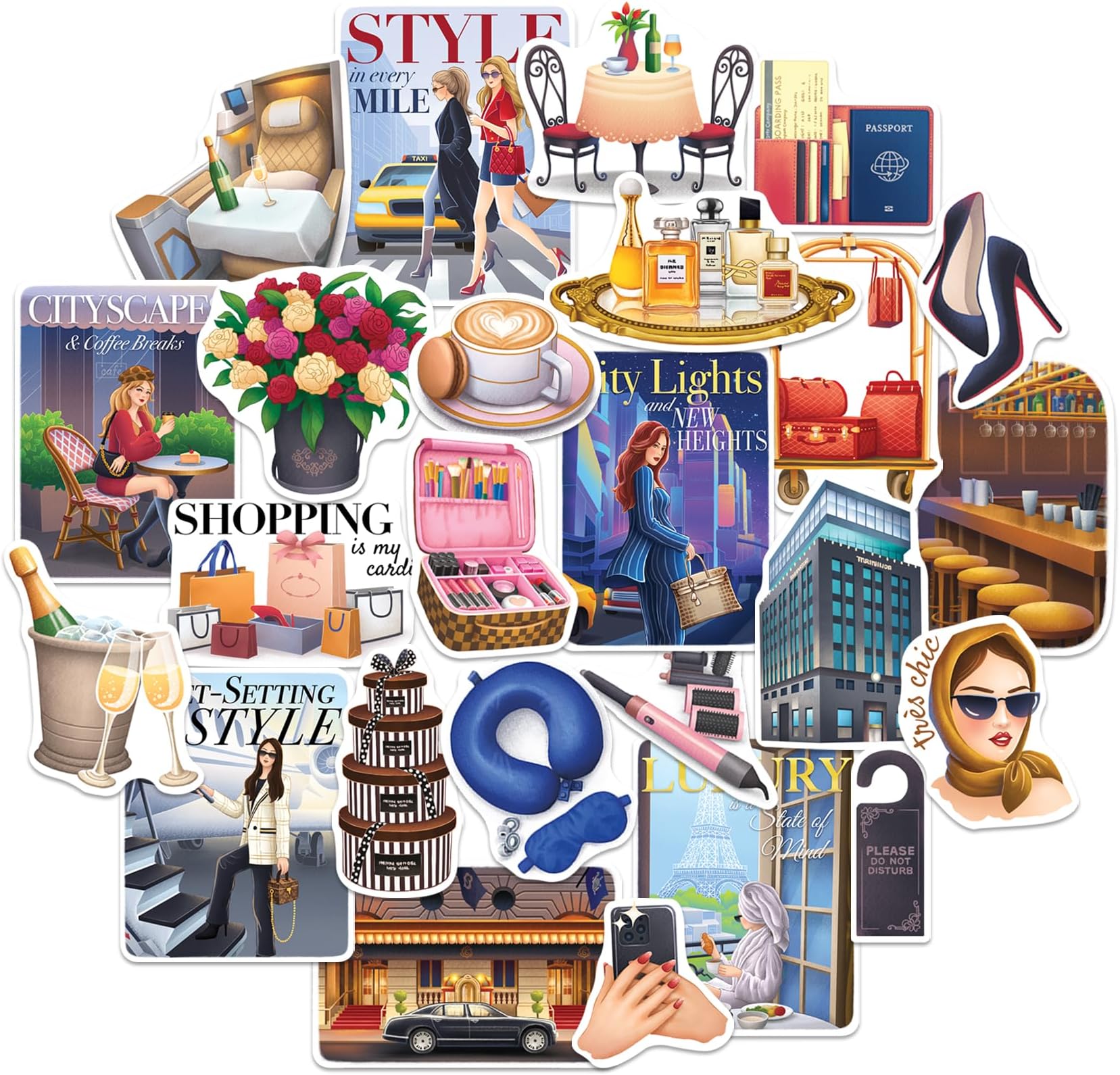 Amazon.com: Navy Peony Nordic Norway Travel Stickers (28pcs ...