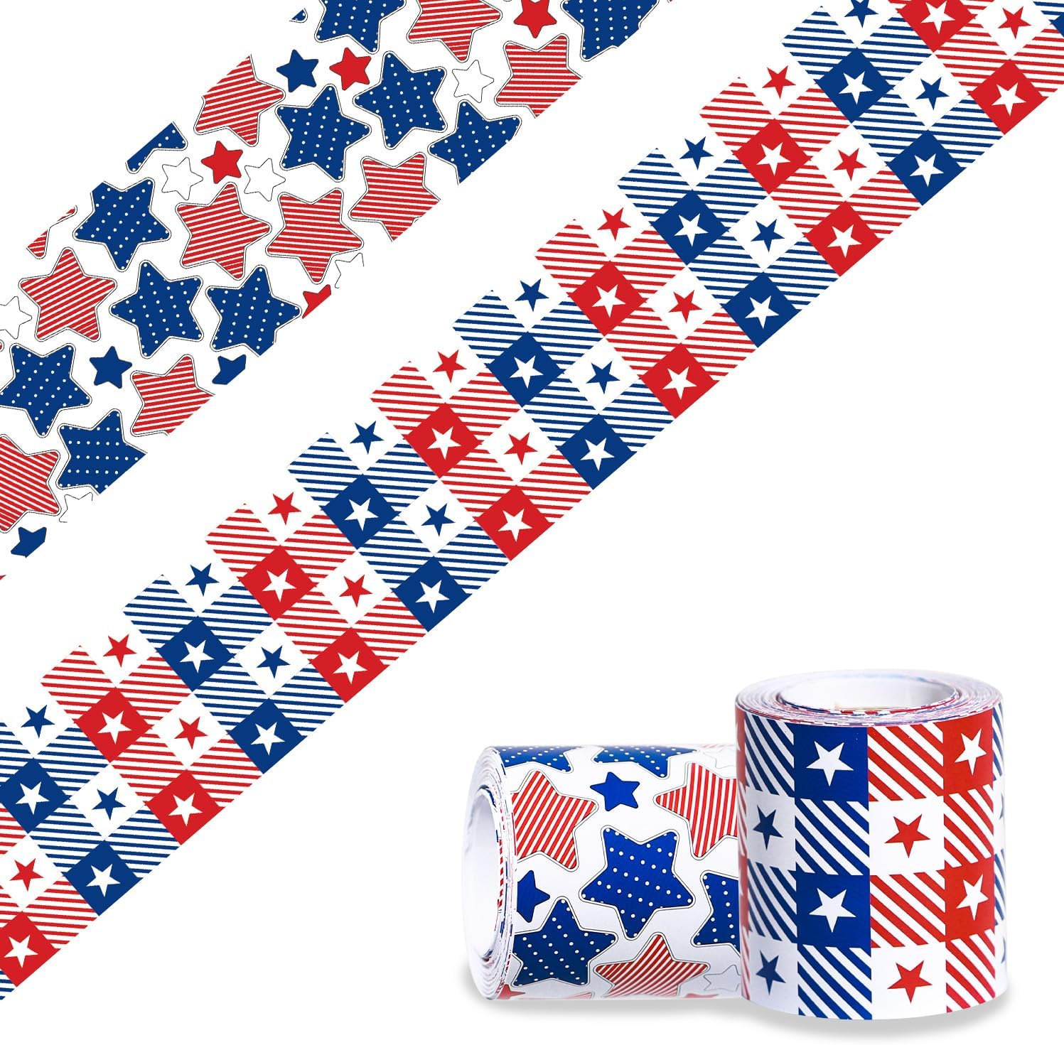 Amazon.com: Quera 50 Pieces 4th of July Bulletin Board Borders ...
