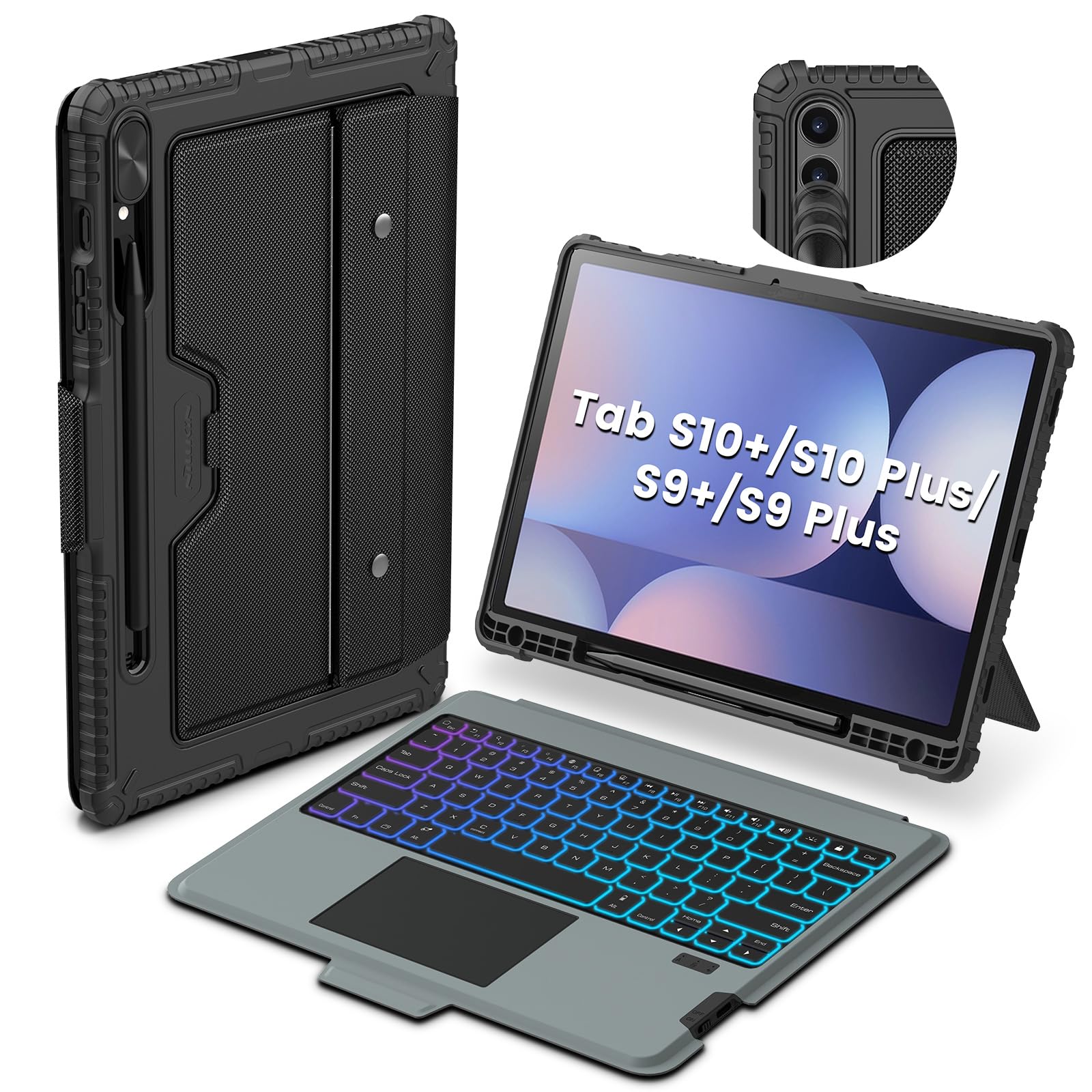 Nillkin for Samsung Galaxy Tab S10+ Plus keyboard case with Detachable ...