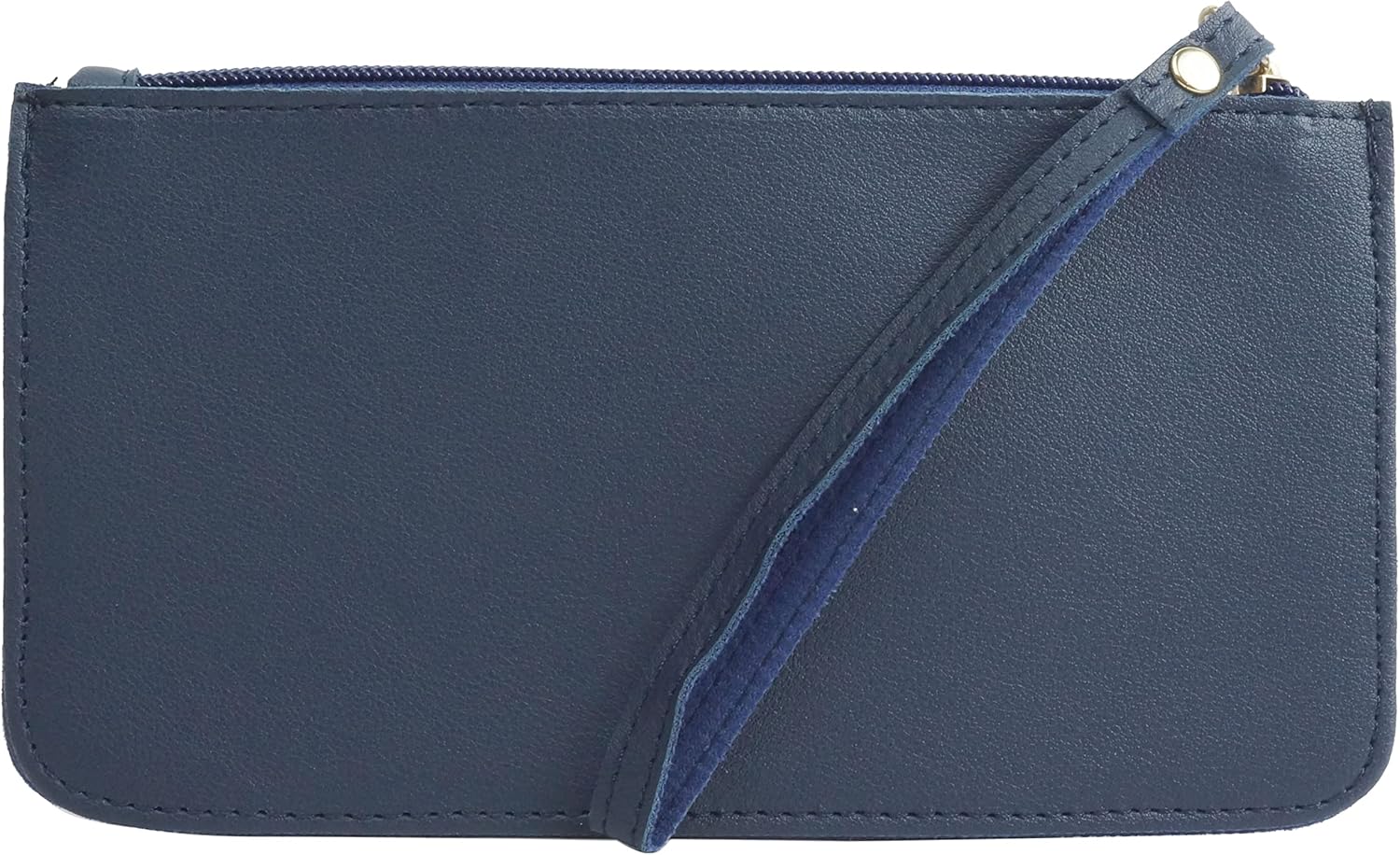 Amazon | [KOYOKOMA] 通帳ケース マルチケース 3ポケット 薄型 ハンドストラップ付き お財布 長財布 家計管理 シンプル PUレザー スリム コンパクト （ネイビー ...