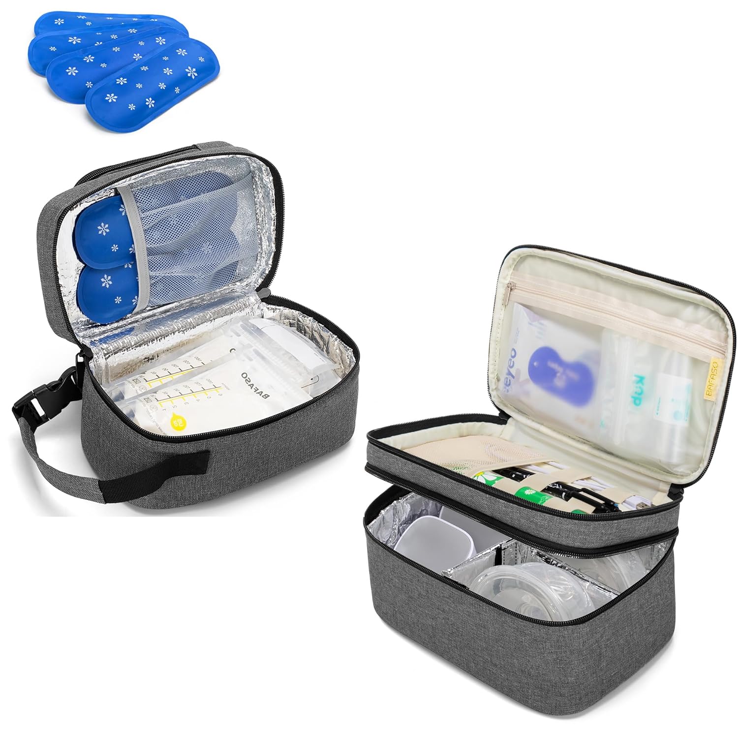 Amazon.com: BAFASO Wearable Breast Pump Bag with Insulated Breastmilk ...