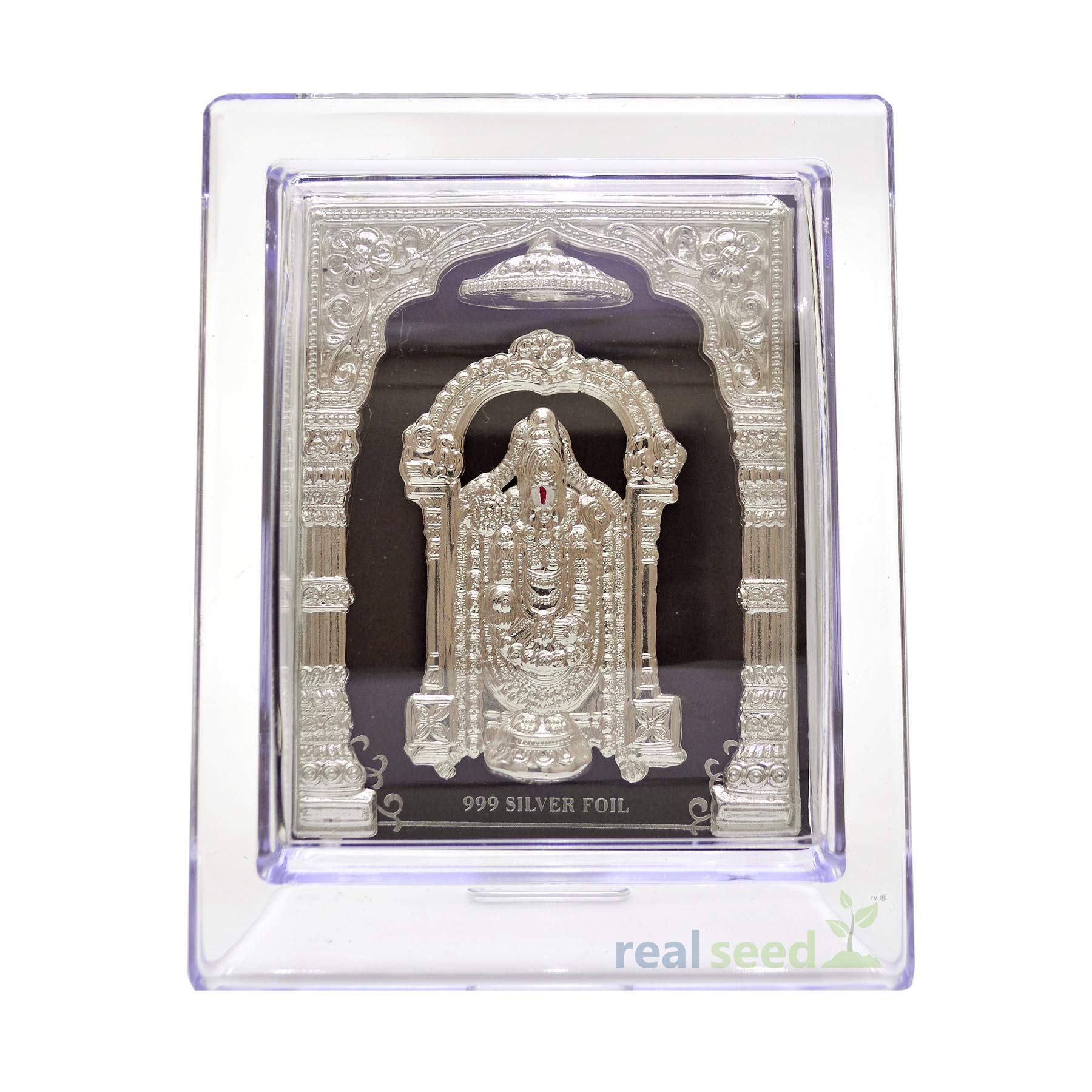 Buy REAL SEED Tirupati Balaji Silver Plated Photo Frame | Tirupati ji ...