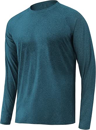Amazon.com: Long Sleeve Shirts for Men UPF 50+ Sun Protection Athletic Workout Fishing Hiking ...