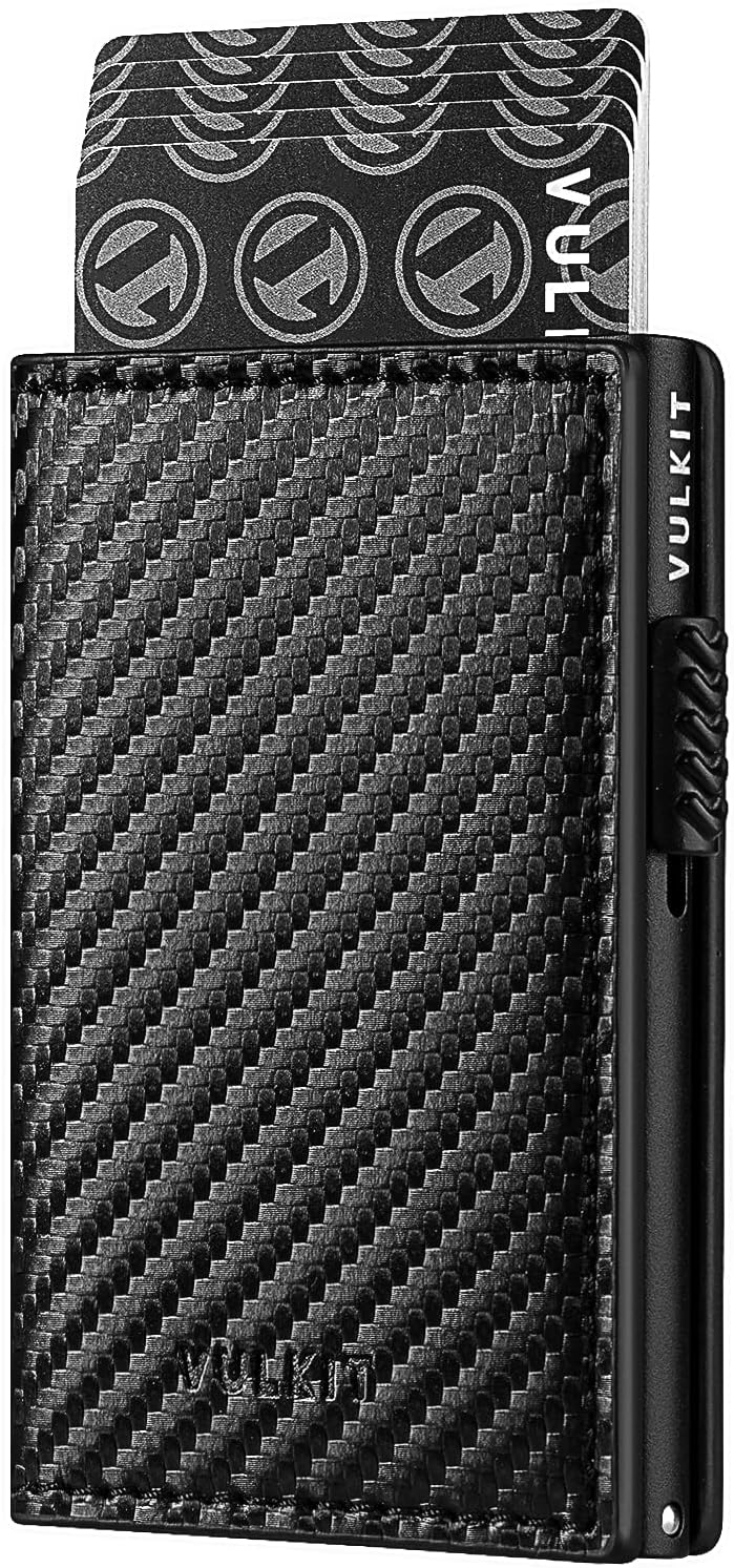 Amazon.com: VULKIT Minimalist Card Holder Wallet Pop Up Cards RFID ...