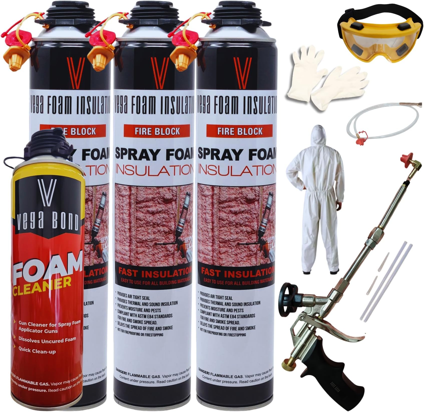 Amazon.com: Vega Bond V600 Closed Cell Spray Foam Insulation Kit. 2 ...