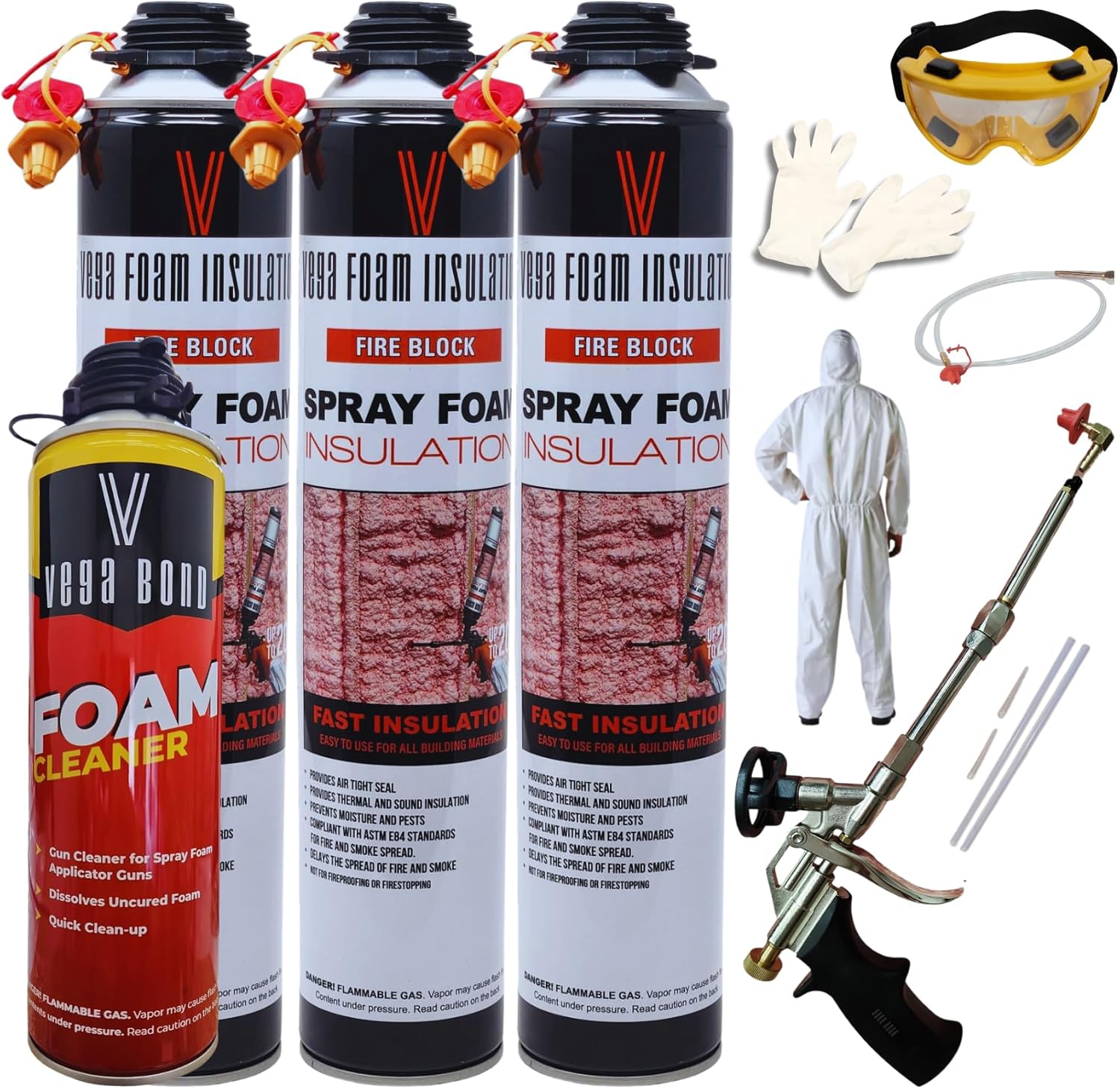 Vega Foam Fire Block Spray Foam Insulation Kit. Closed Cell Foam ...