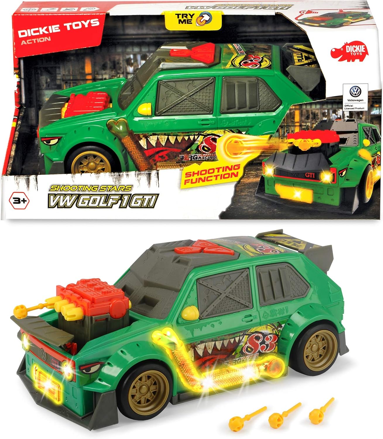 Dickie Toys 203755003 Volkswagen VW Golf 1 GTI-Shooting Stars Toy Car ...