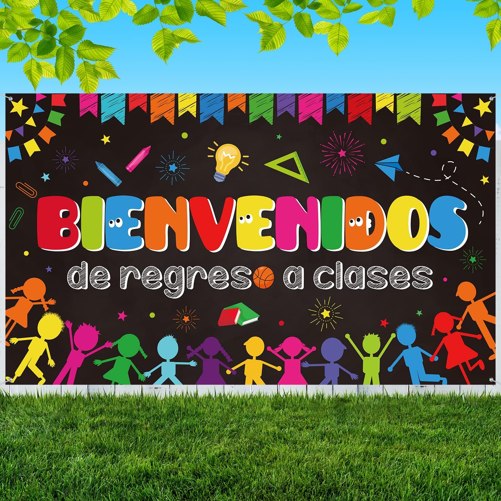 Amazon.com: Bienvenidos Sign, Spanish Welcome Banners for Classrooms ...