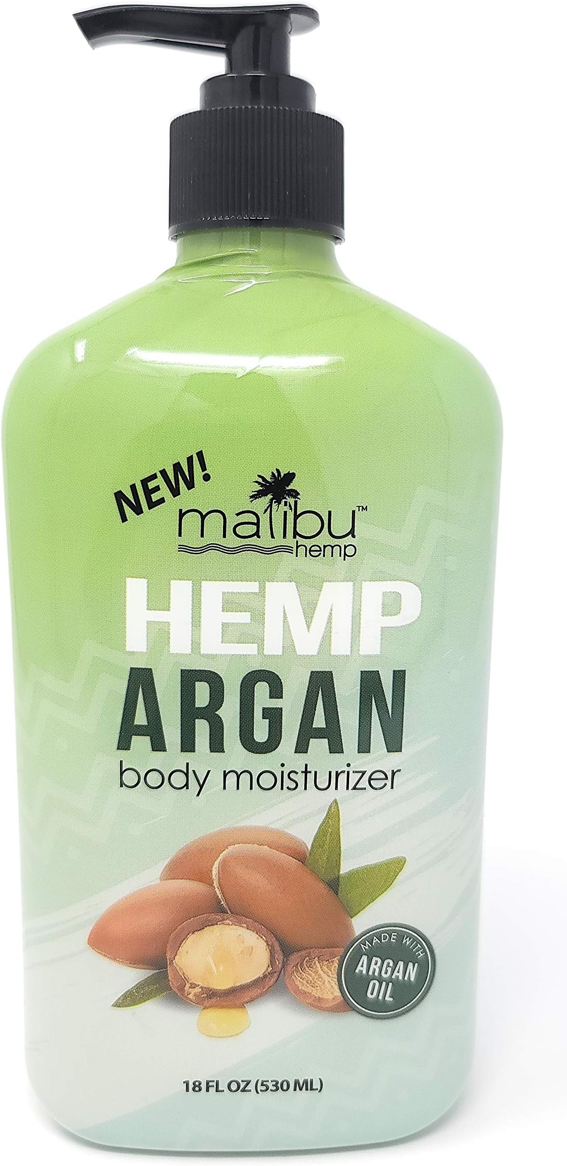 Amazon.com : New Malibu Hemp Argan Body Moisturizer - Made with Oil, 18 ...