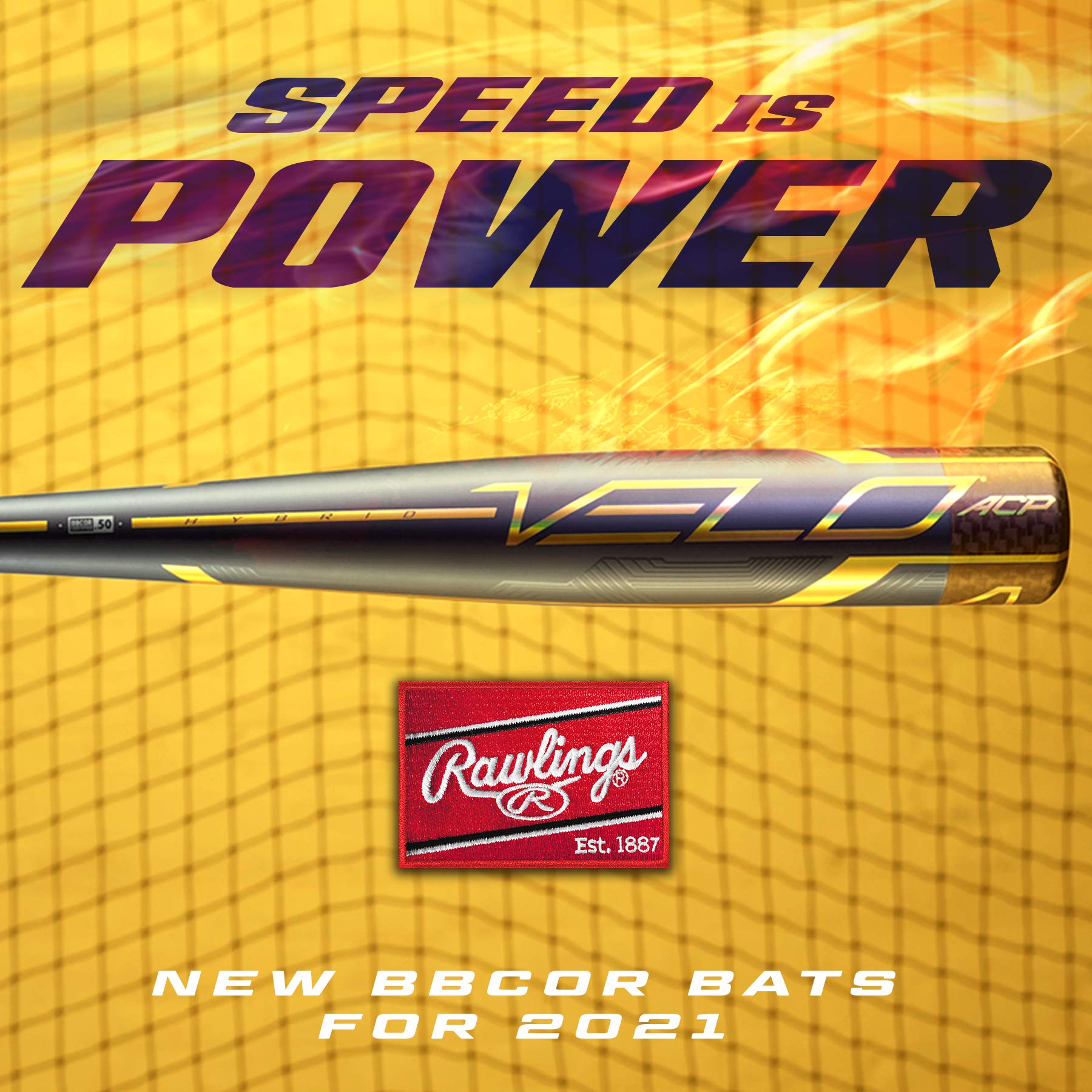 Rawlings | VELO Baseball Bat | BBCOR | -3 Drop | 1 Pc. Alloy, Composite ...