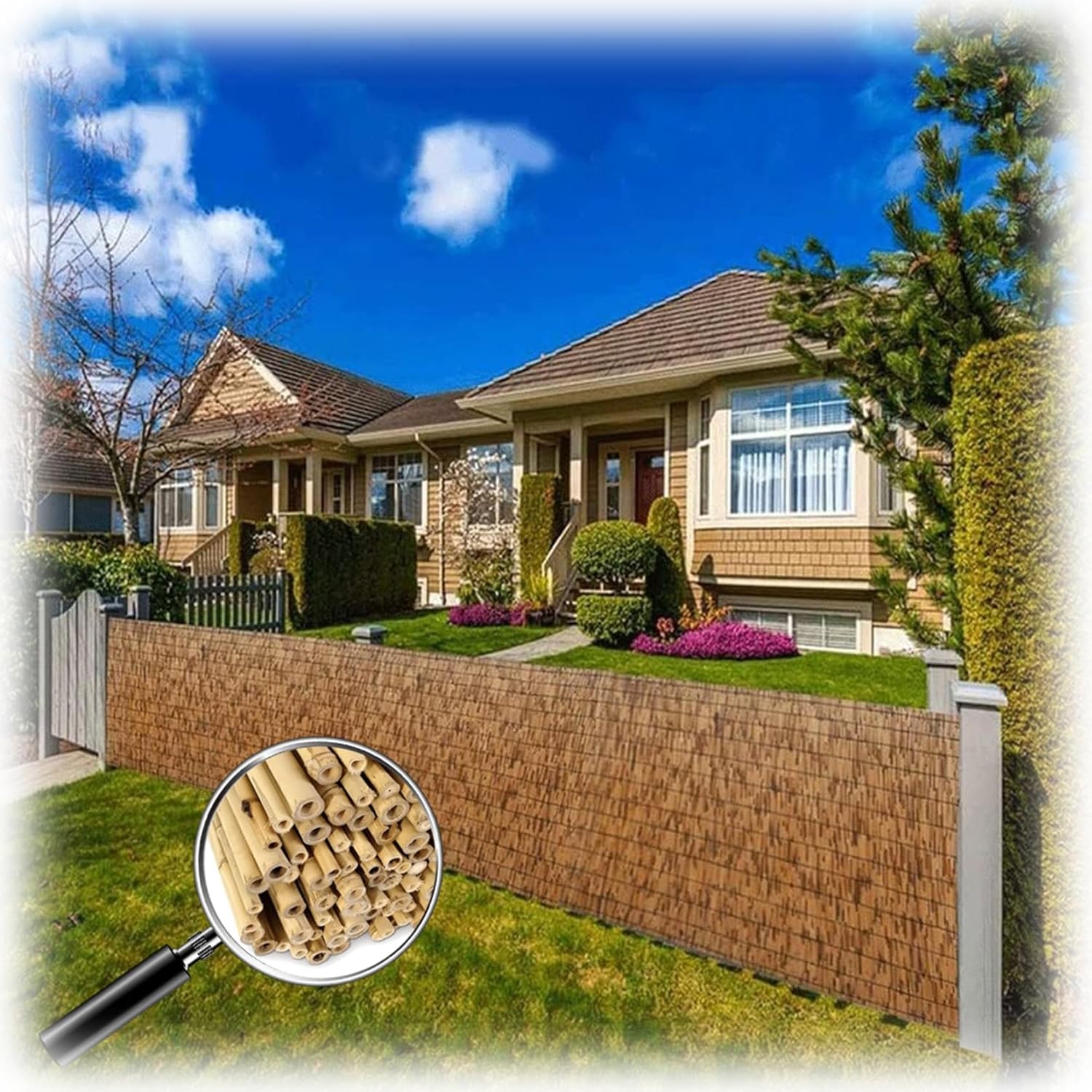 Amazon.com: Fence Roll Garden Decorative Bamboo Screen Fencing ...