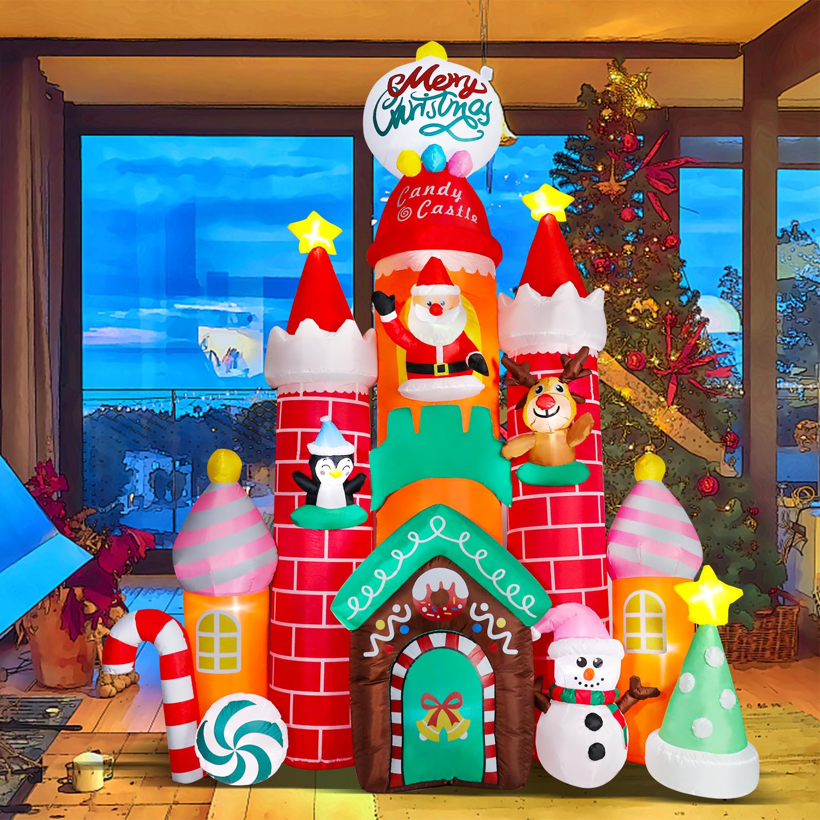 Snapklik.com : Vipush Christmas Inflatable Decorations - Outdoor Castle ...
