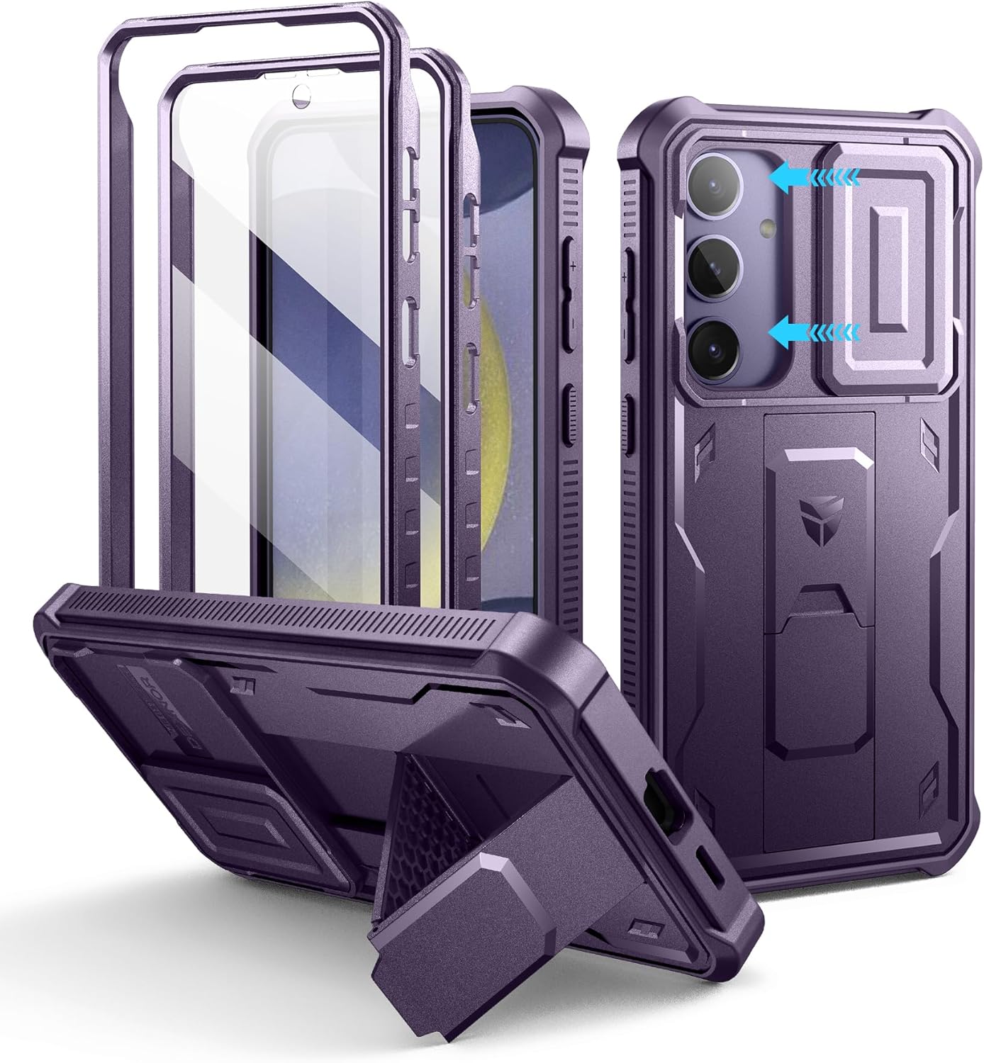 Amazon.com: Dexnor for Samsung Galaxy S24 Plus Case with Built-in Slide Camera Cover & Screen ...