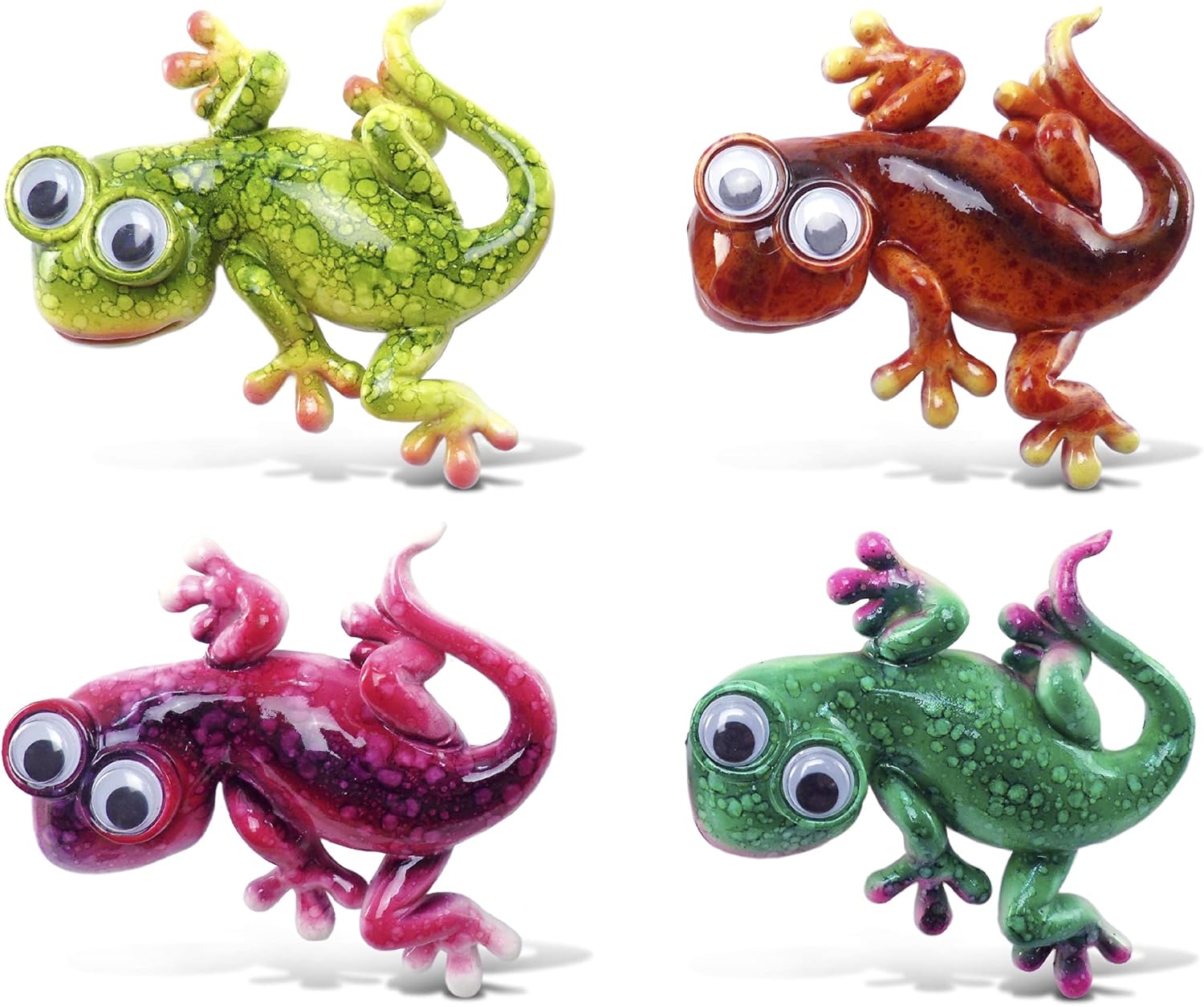 Amazon.com: COTA Global Gecko Refrigerator Bobble Magnets Set of 4 ...