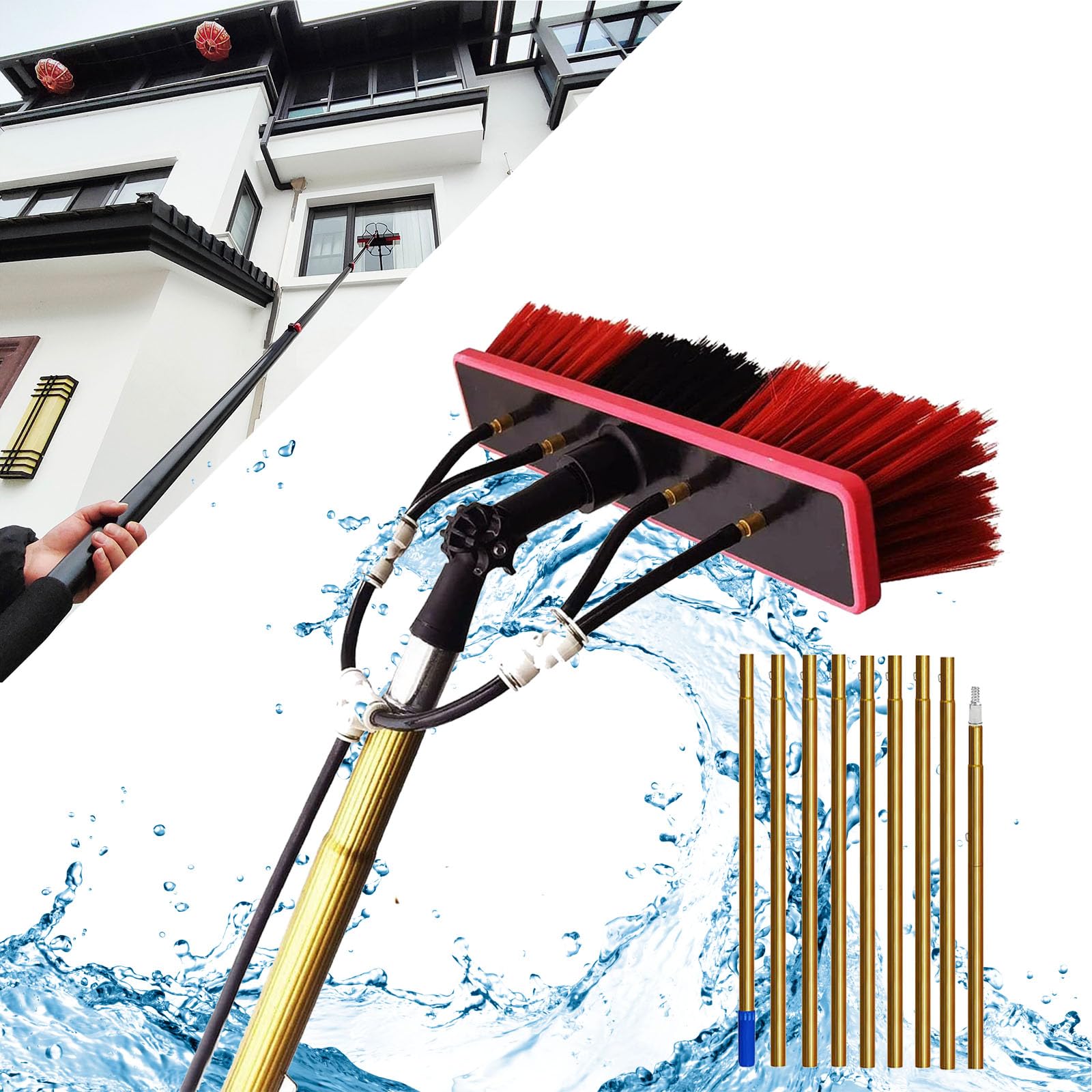 Witriolik 15m/49.2FT Window Cleaning Equipment, Telescopic Window ...