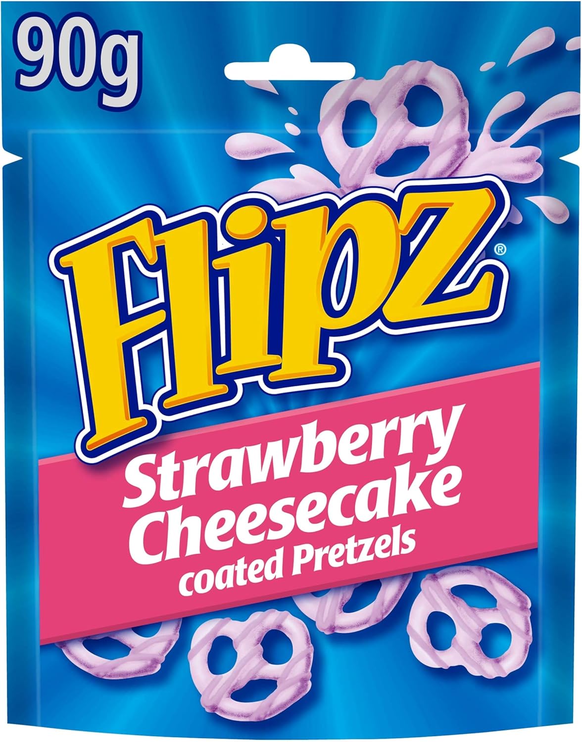 Flipz Strawberry Cheesecake Salty Sweet Pretzel Snack, 90 g (Pack of 1 ...