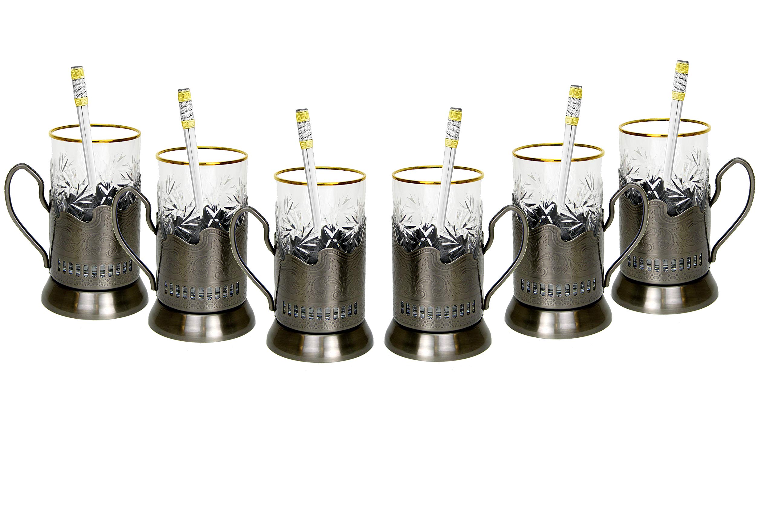 Russian Glass Tea Cups