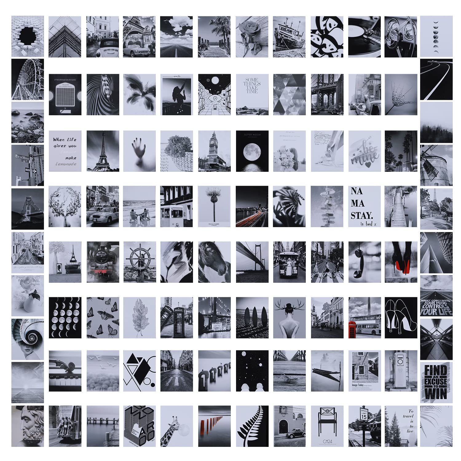 Buy HOTKEN Wall Collage Kit Aesthetic Pictures, 100 Pcs 4x6 Inches ...