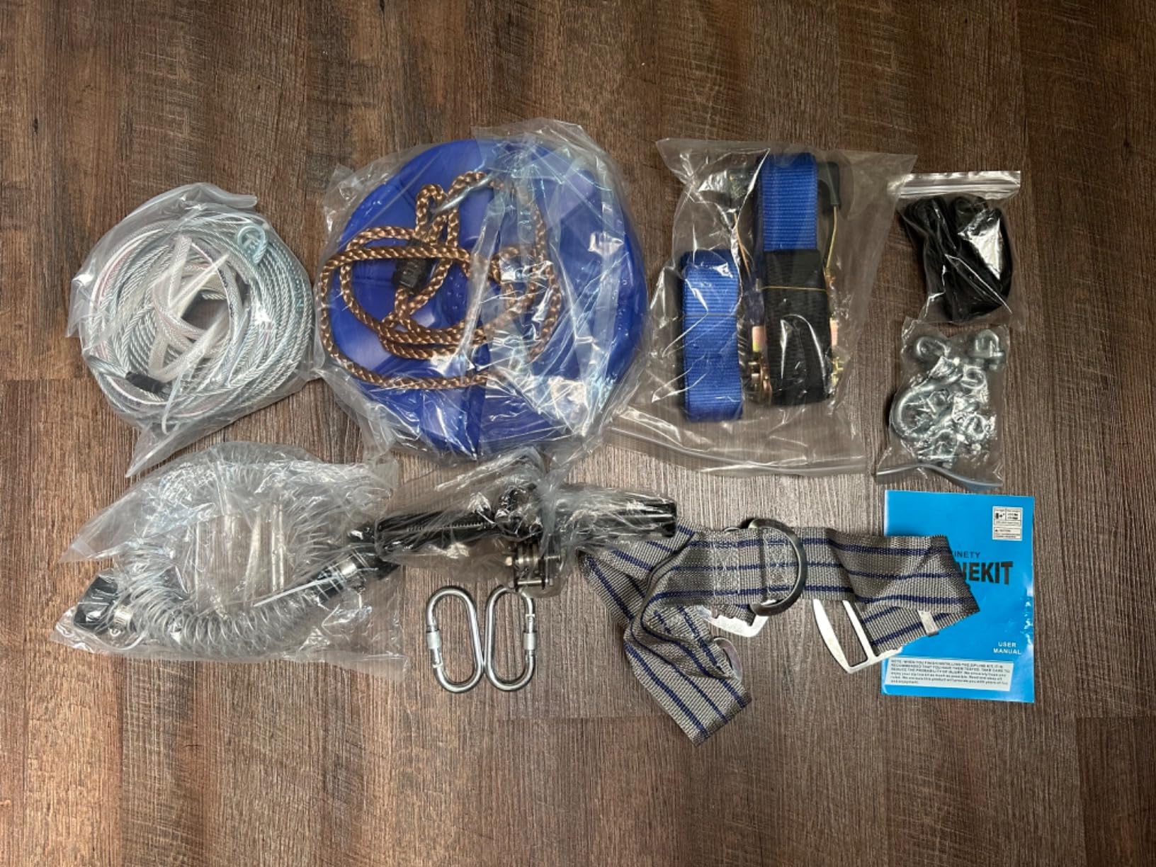 Amazon.com: HOKINETY Zip Line Kit for Kids Adults : 120FT Up to 450Lbs ...