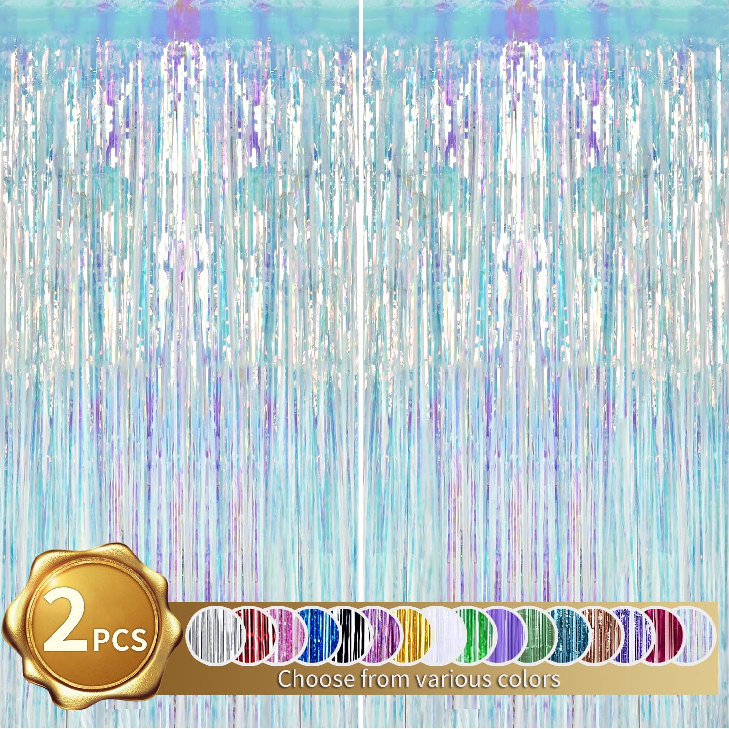 Amazon.com: BEISHIDA 2 Pcs Door Streamers Curtain Iridescent Streamers ...