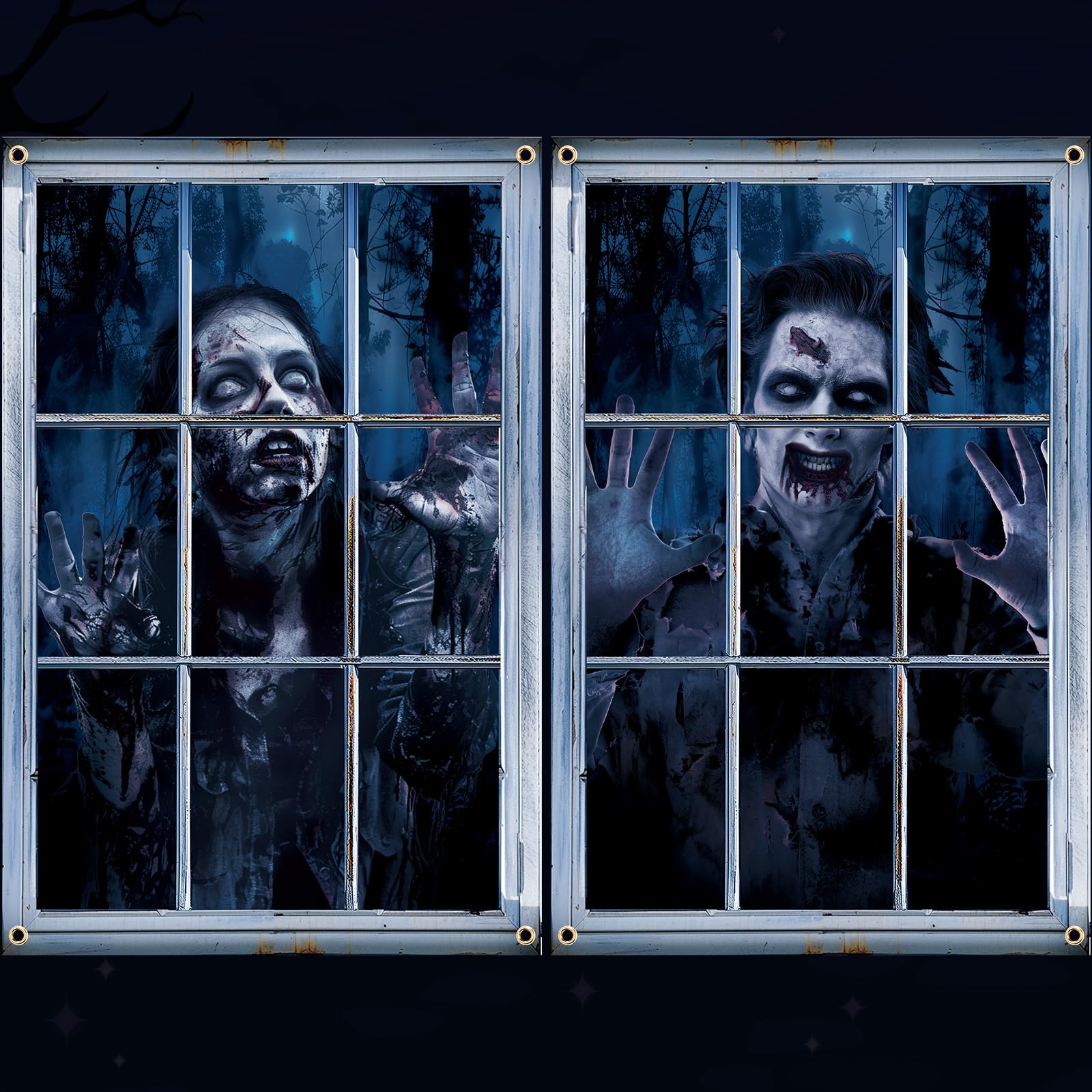 Snapklik.com : Hosuly 2 Pcs Halloween Scary Ghost Curtain Halloween ...