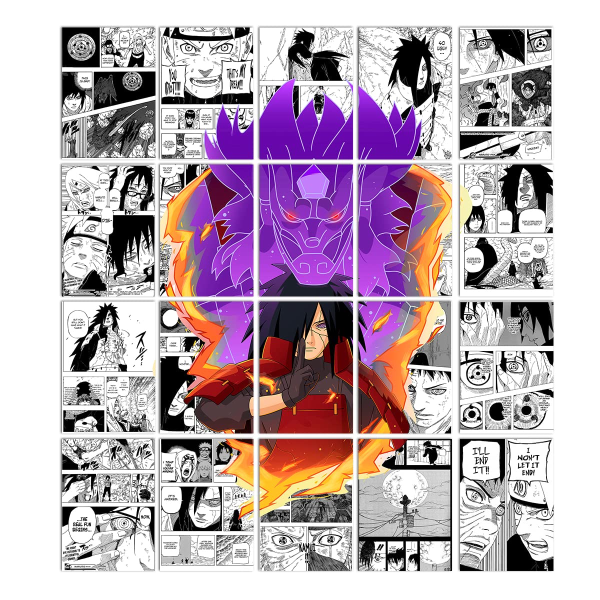 REDCLOUD PEEL N STICK Self Adhesive Madara Uchiha Naruto anime manga ...