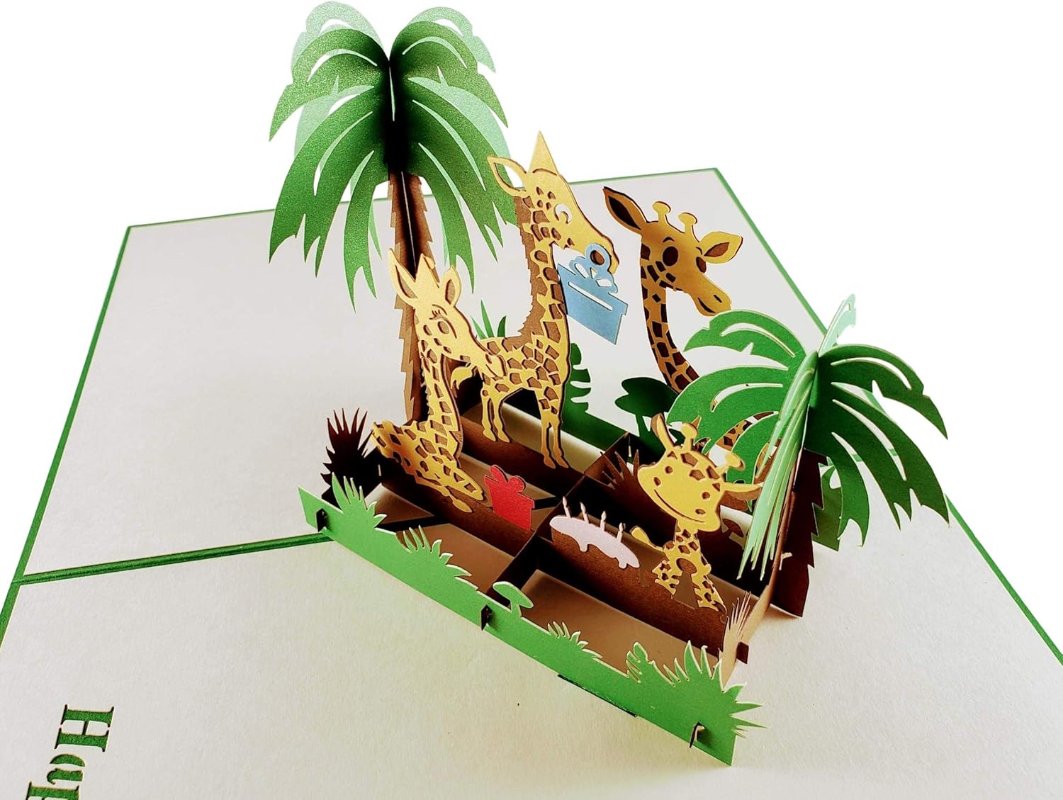 iGifts And Cards Awesome Giraffes Birthday 3D Pop Up Greeting Card ...