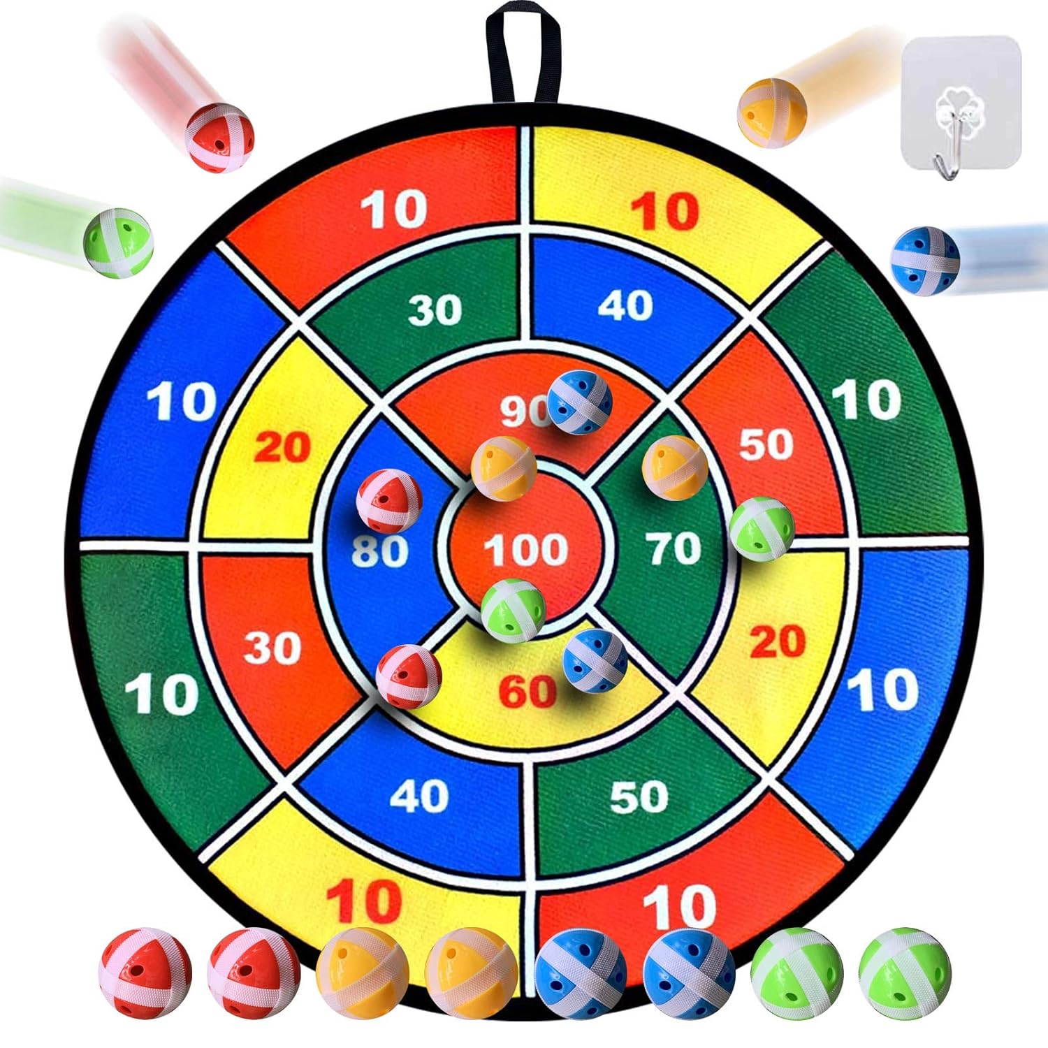 Nupinta Kids Game Dart Board Set, 29 Inches Large Fabric Dartboard with ...