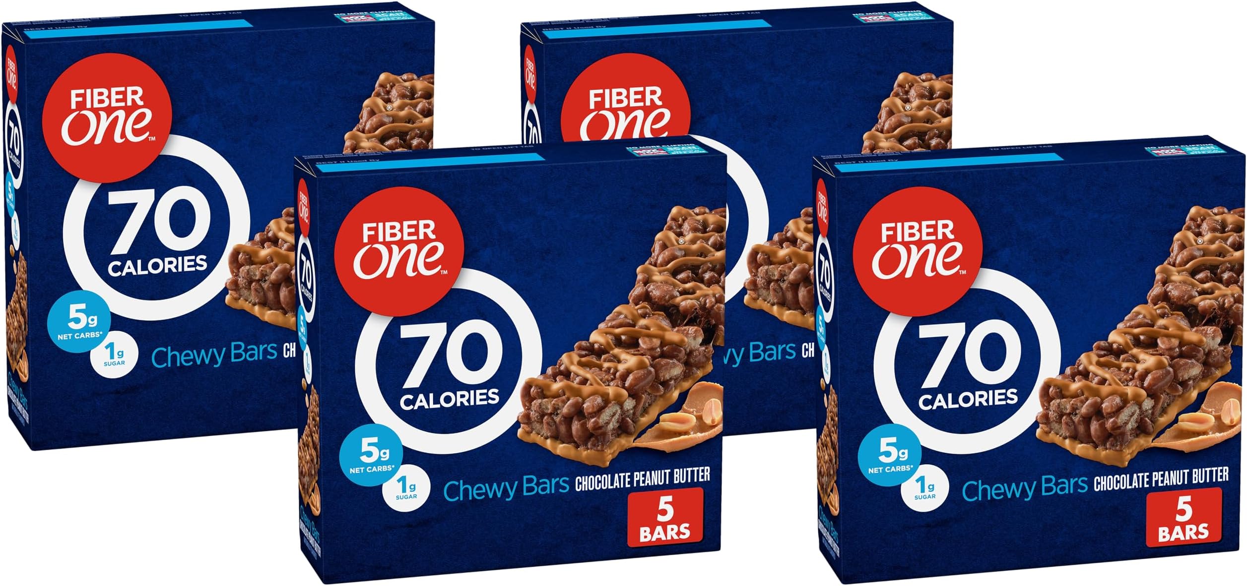 Amazon.com : Fiber One 70 Calorie Chewy Snack Bars, Chocolate Peanut ...