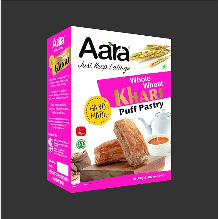 Buy Aara Khari (Hand Made)Cholesterol Free Crispy Puff Pastry - (Tea ...