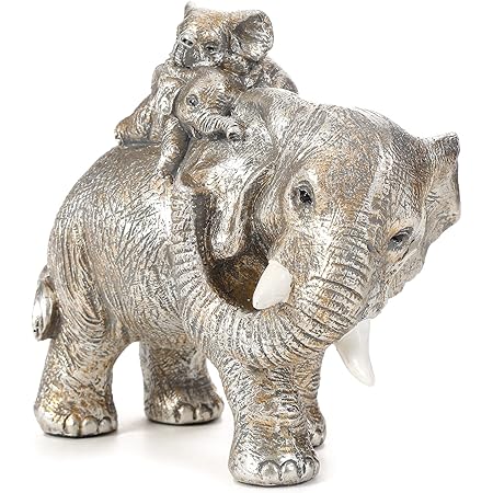 Amazon.com: CYYKDA Elephant Statue Mom Gifts. Home Decor Accents ...