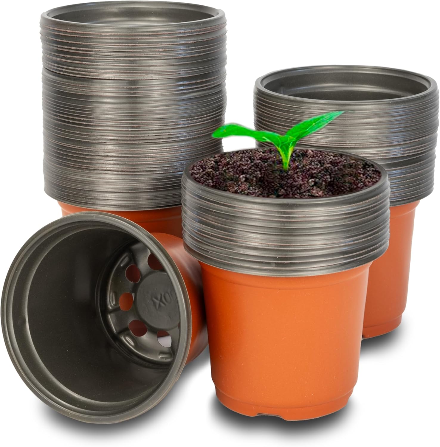 ZANGCO Reusable Plastic Plant Pots - Durable, Lightweight Planters for Indoor and Outdoor Use ...