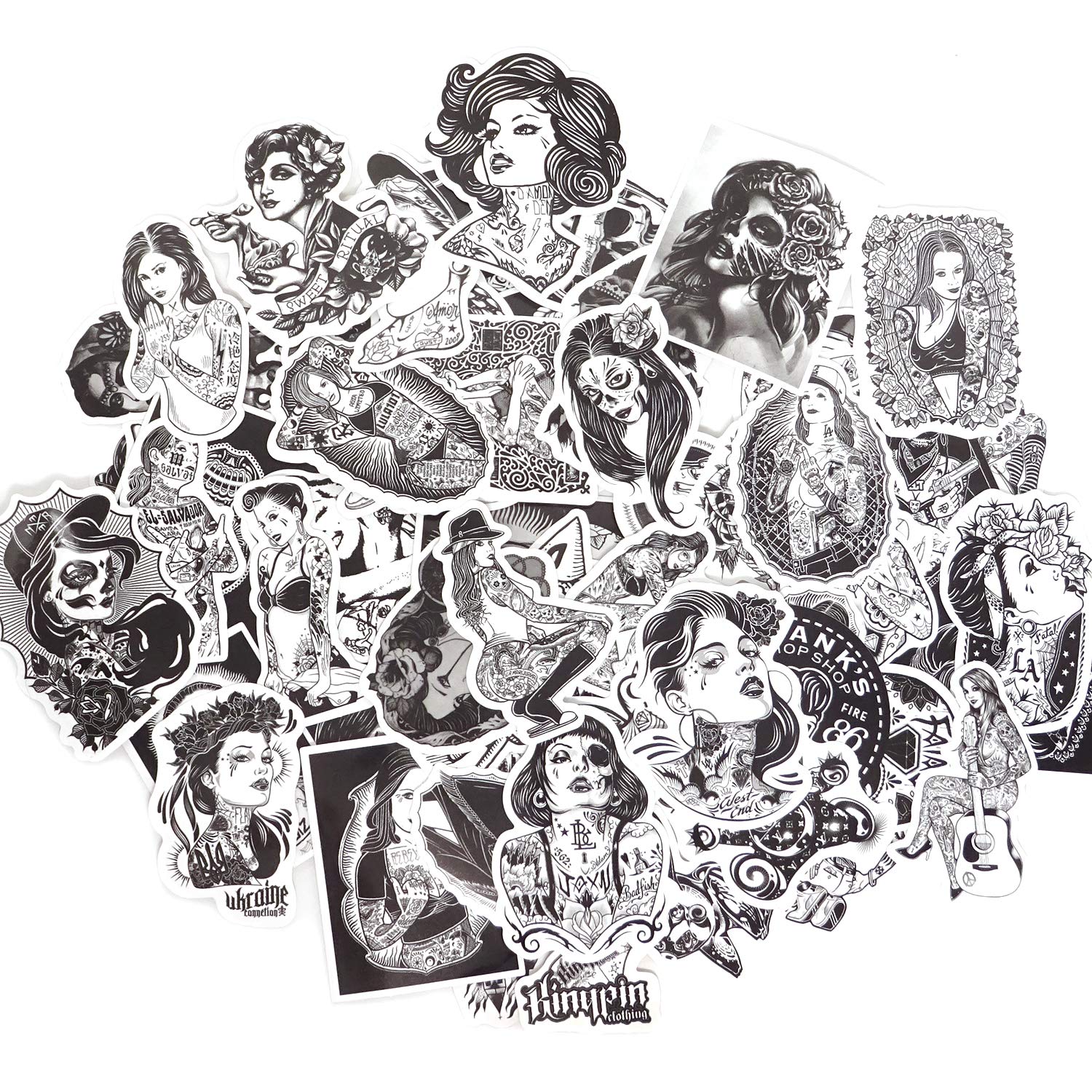 Amazon.com: Honbay 68PCS Sexy Women Stickers Pretty Tattooed Girl ...