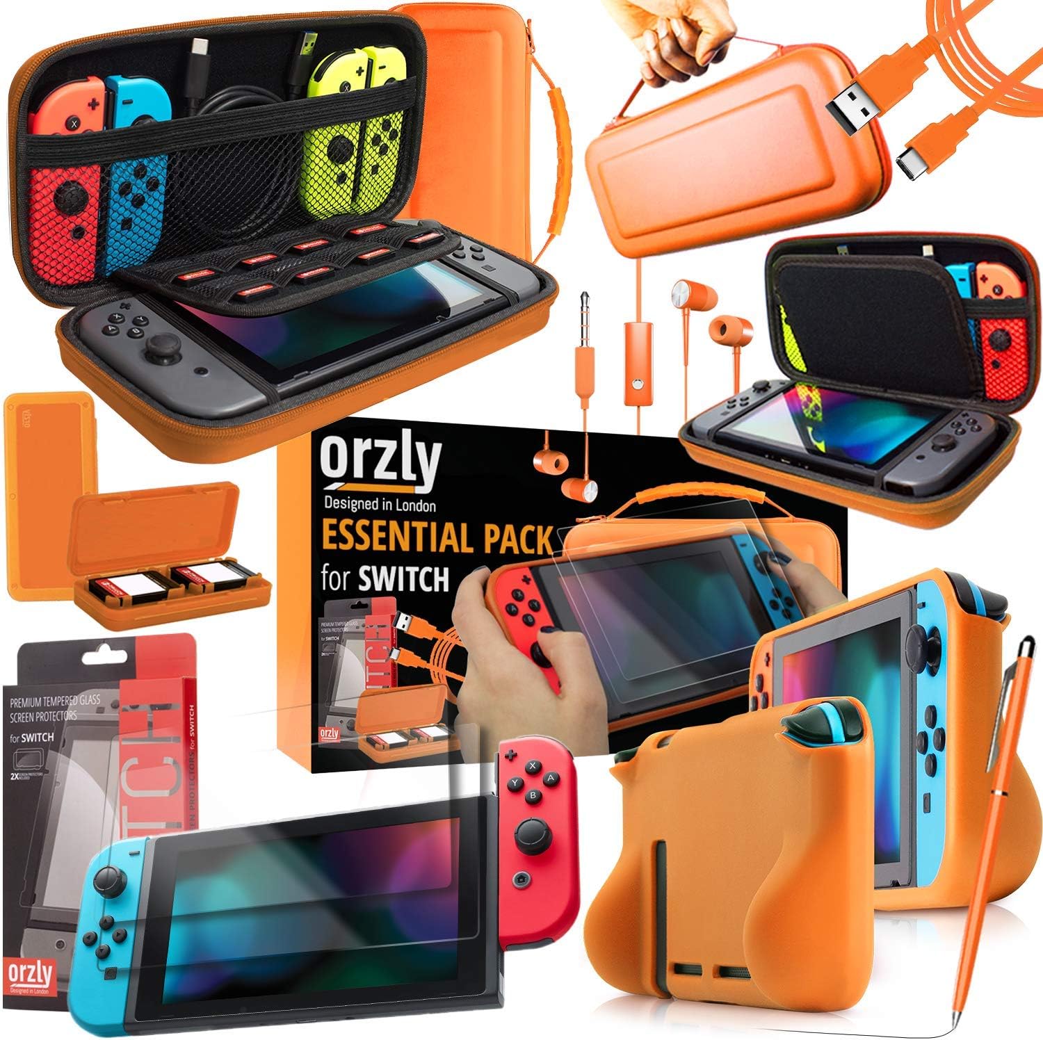 Kit d'accessoires Orzly conçu pour les accessoires Nintendo Switch ...