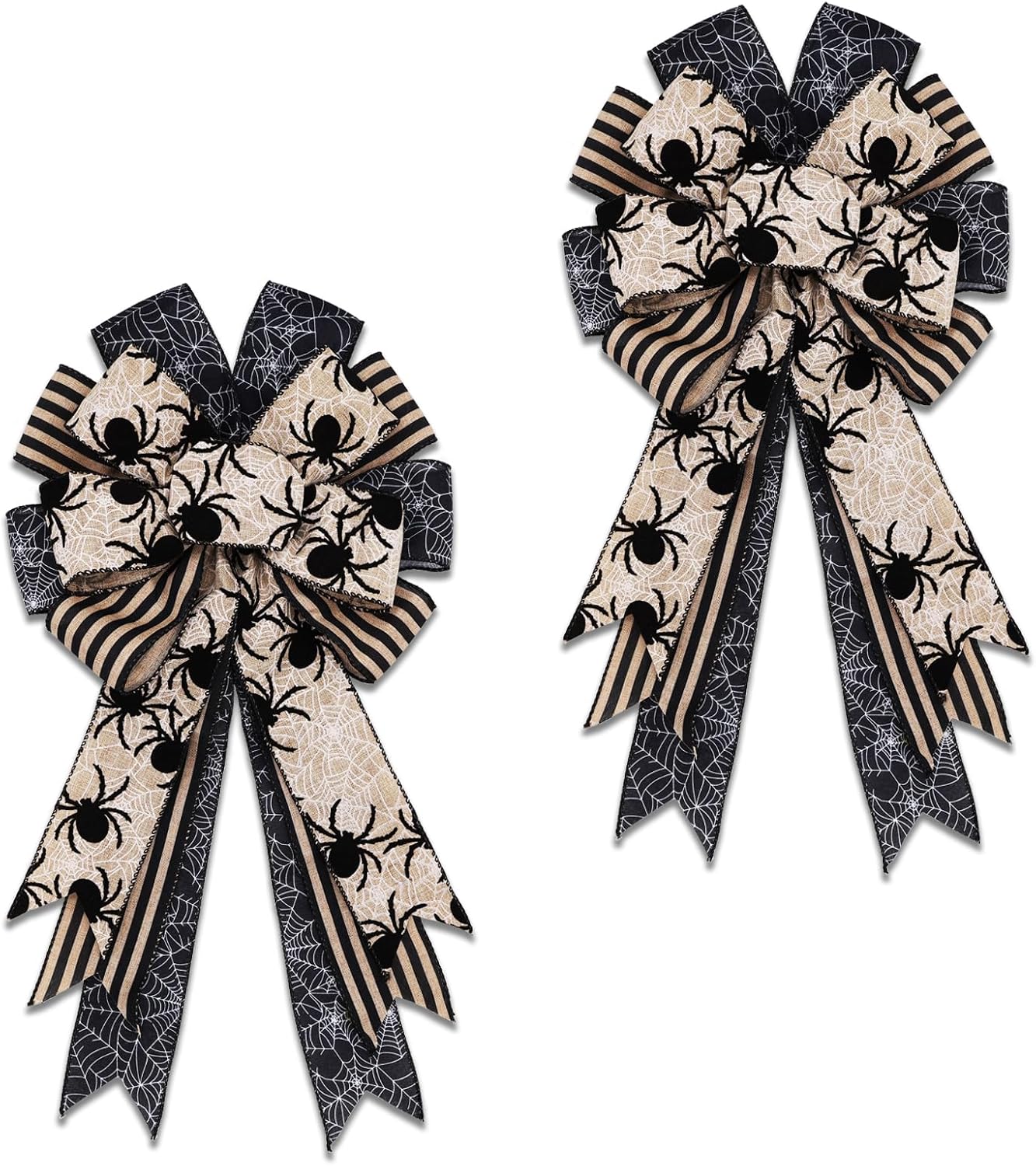 Amazon.com: Montekin Large Halloween Bows for Wreath 20x11 Inch, 2 Pack ...
