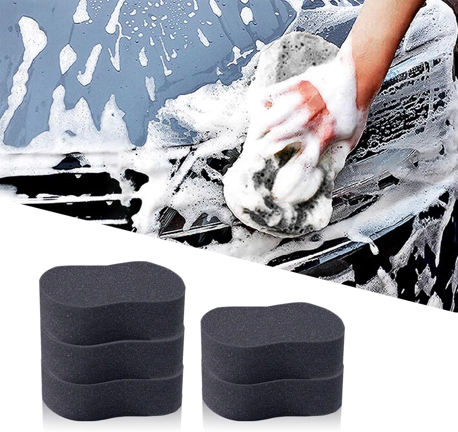 Amazon.com: Sodcay 5 PCS Car Wash Sponge, Honeycomb 8 Compression ...