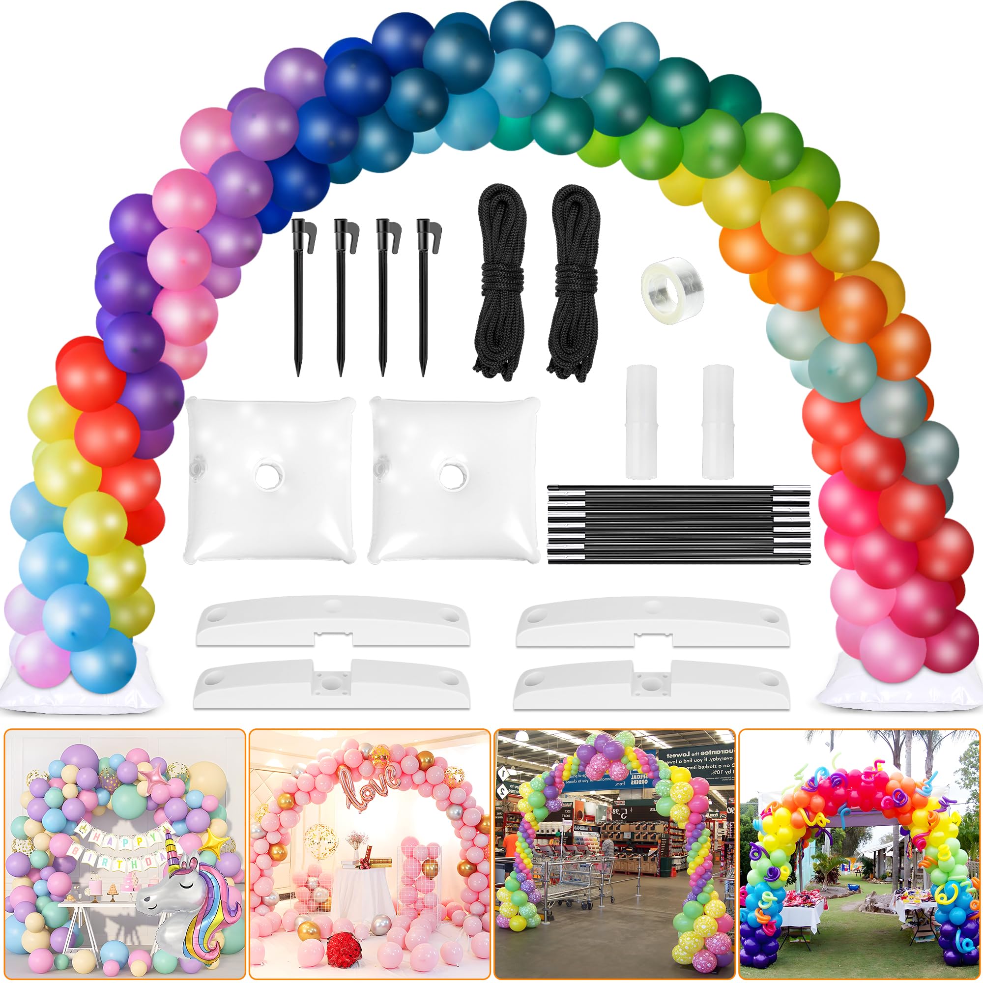 Amazon.com: Toosci Balloon Arch Kit 9FT Height & 10FT Width, Adjustable ...