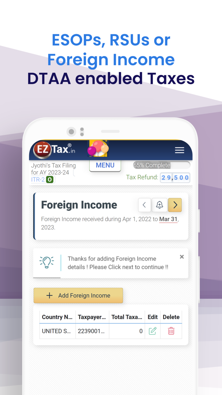 100% Free Income Tax Return, ITR e-Filing App. #1 Savings with Tax ...
