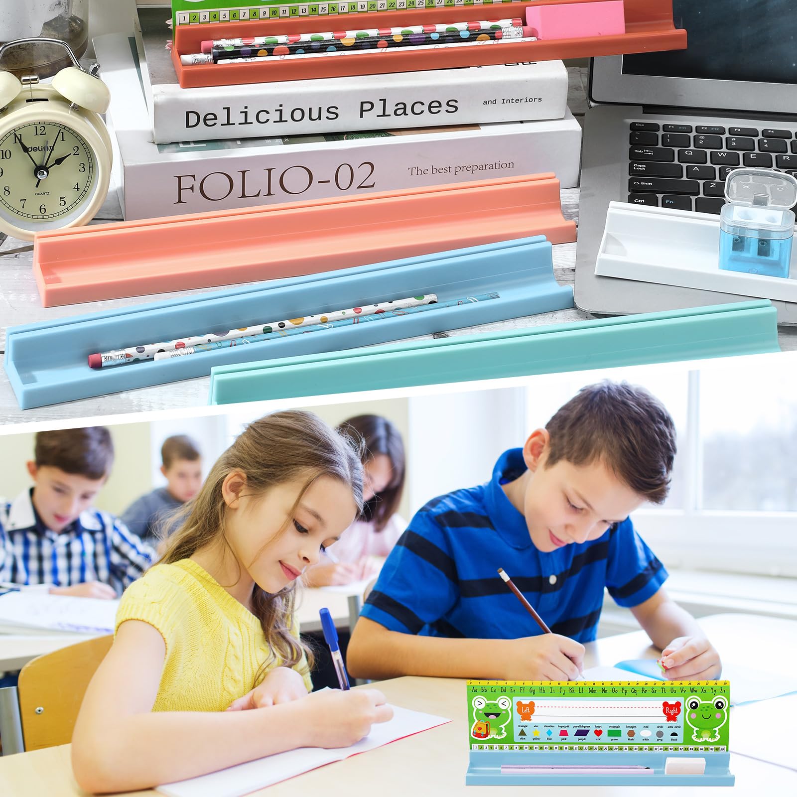 Snapklik.com : Jetec 24 Pcs Classroom Desk Name Plates Holder Index ...