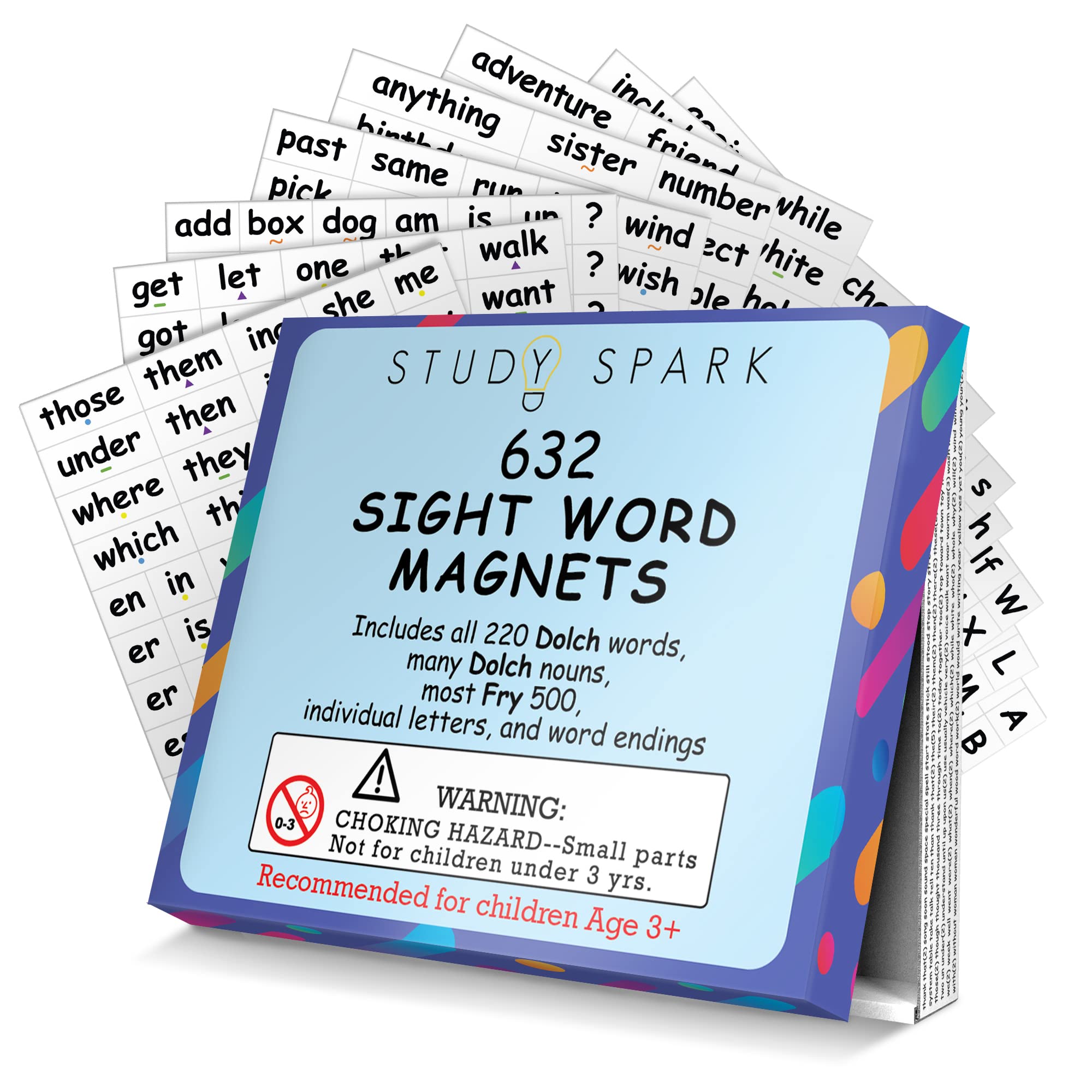 Buy Word Magnets - 632 Magnets Including All 220 Dolch Words, Many ...