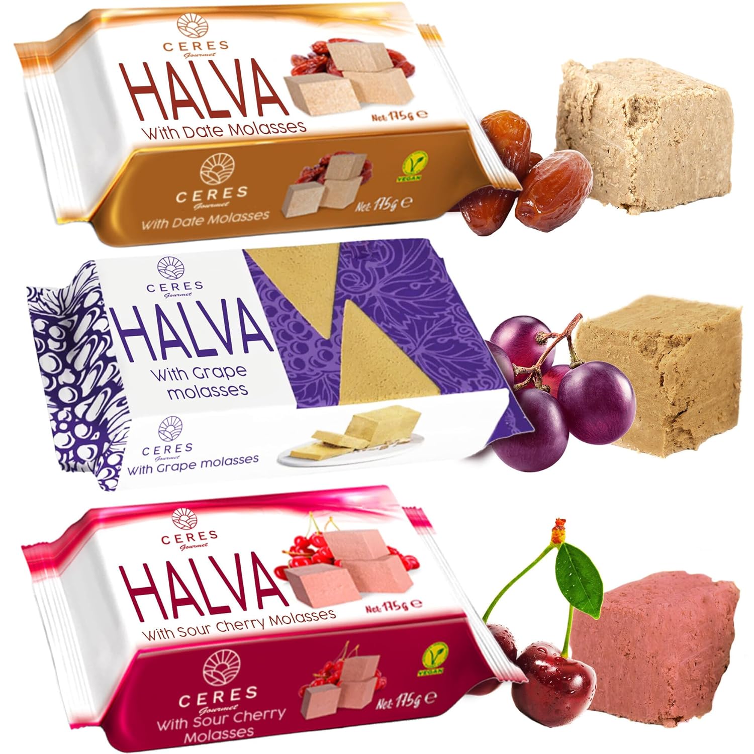Amazon.com : Variety Pack of Halvah -Vegan, Gluten Free, No Glucose ...