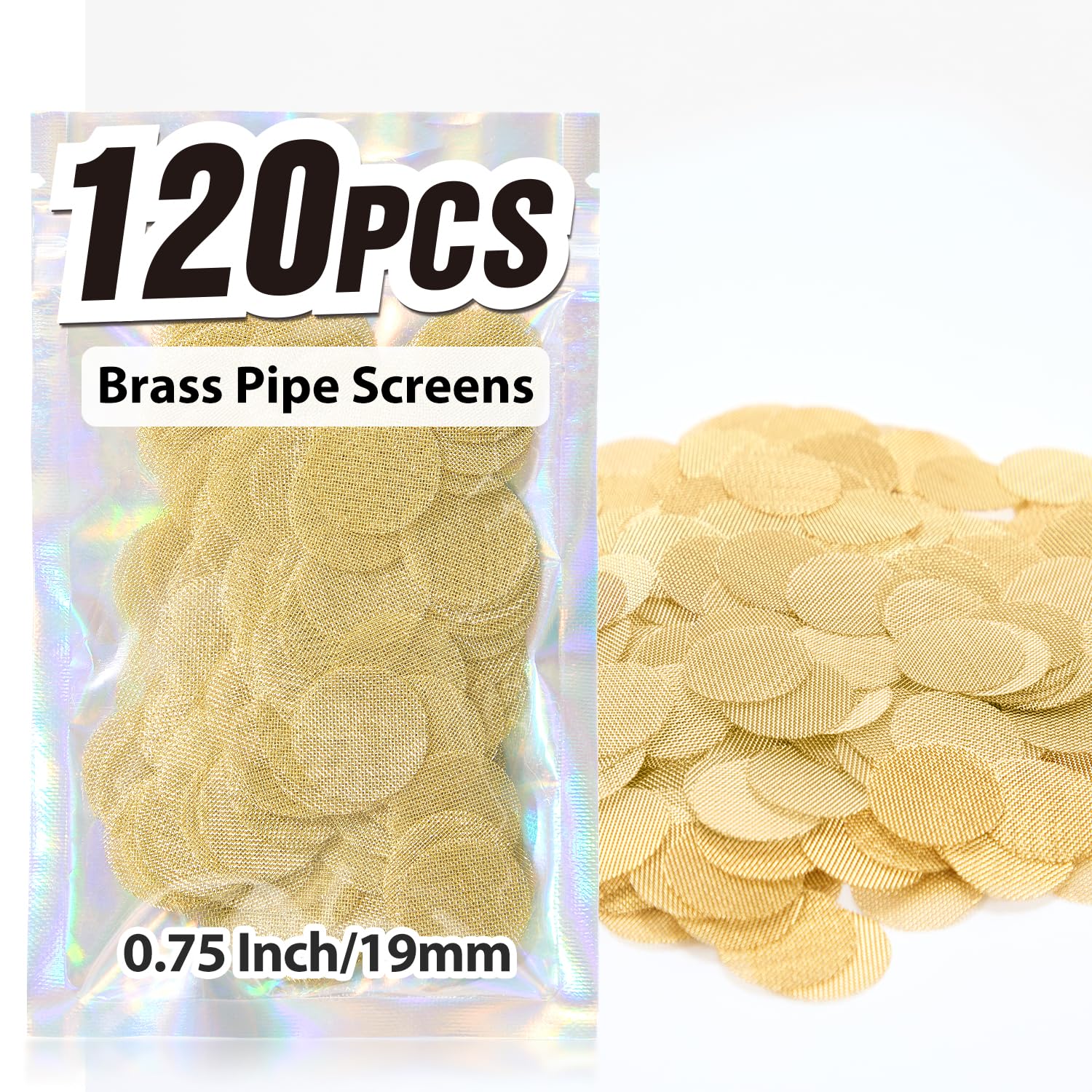 Amazon.com: Pipe Screens 120pcs 3/4 Inch 19mm Brass Pipe Screen, 0.75 ...
