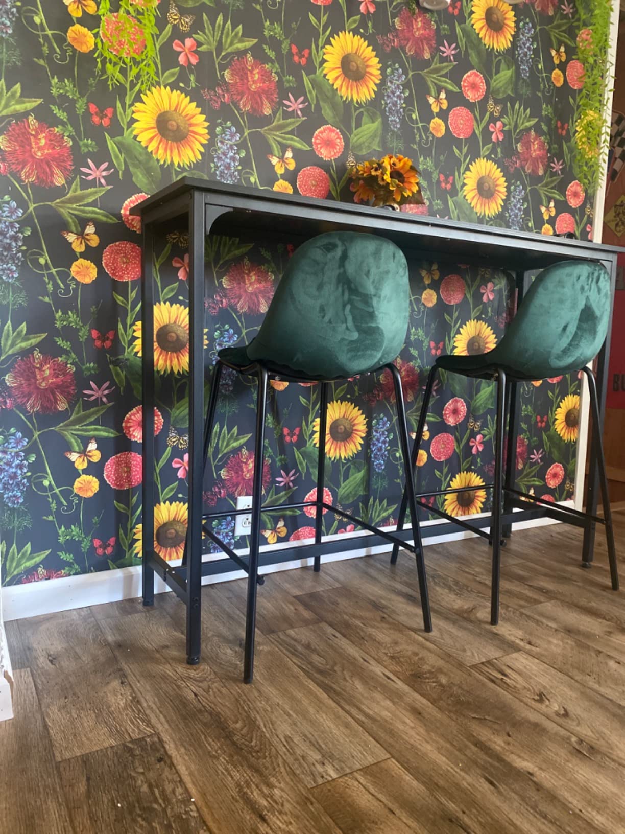 $15/mo - Finance Porthos Home Tad Counter Stools Set of 2, Soft Velvet ...