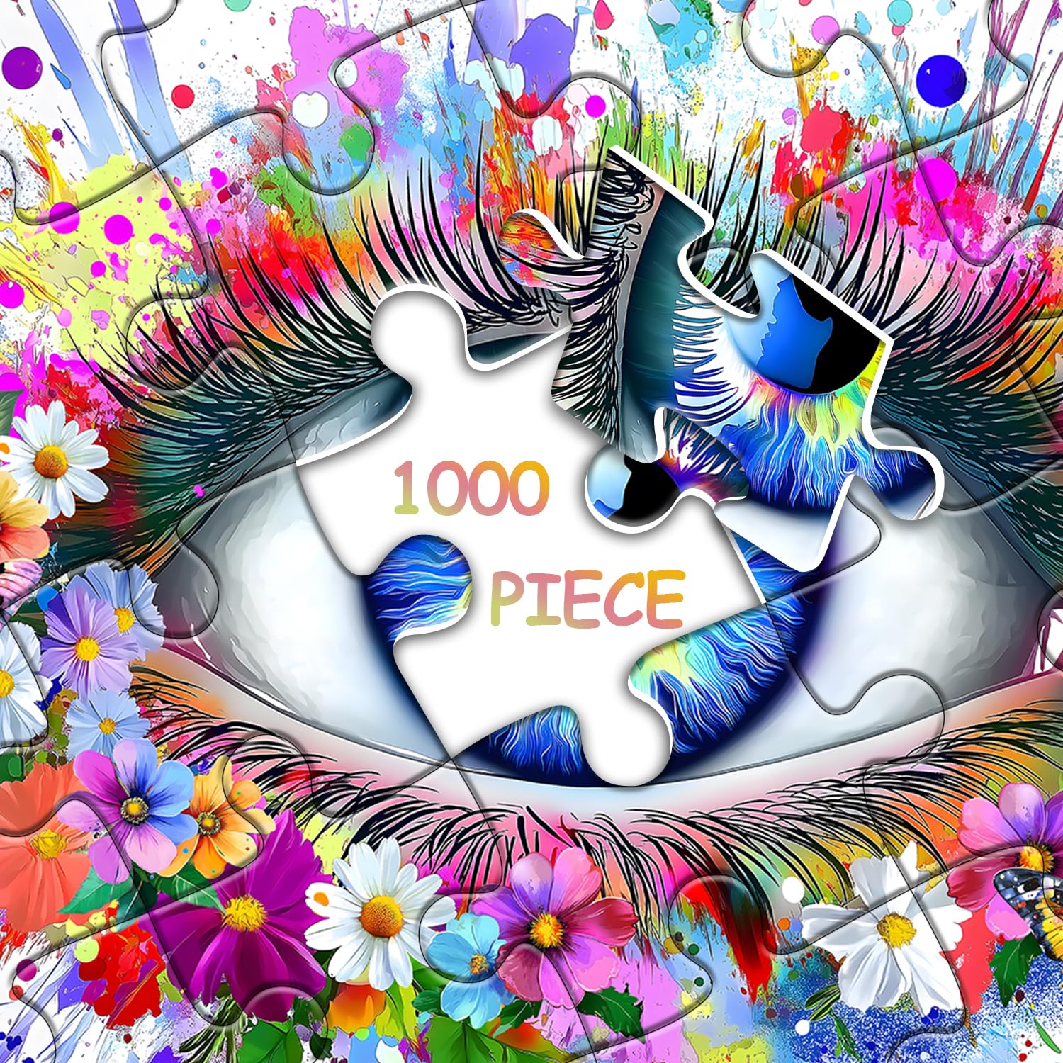 Snapklik.com : Impossible Puzzle For Adults 1000 Pieces, Eye Flower ...